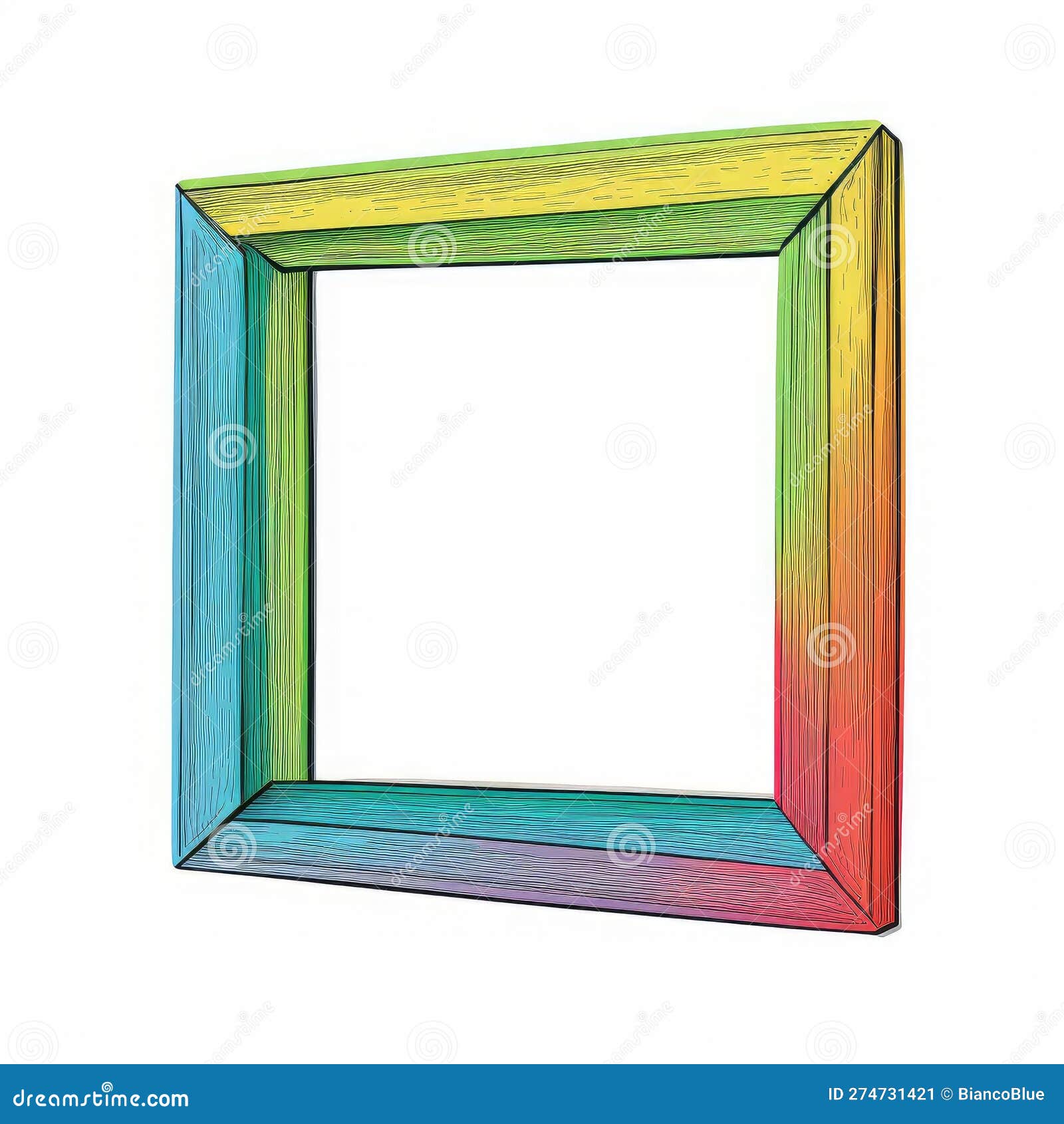Empty Square Frame on White Background. Stock Illustration ...