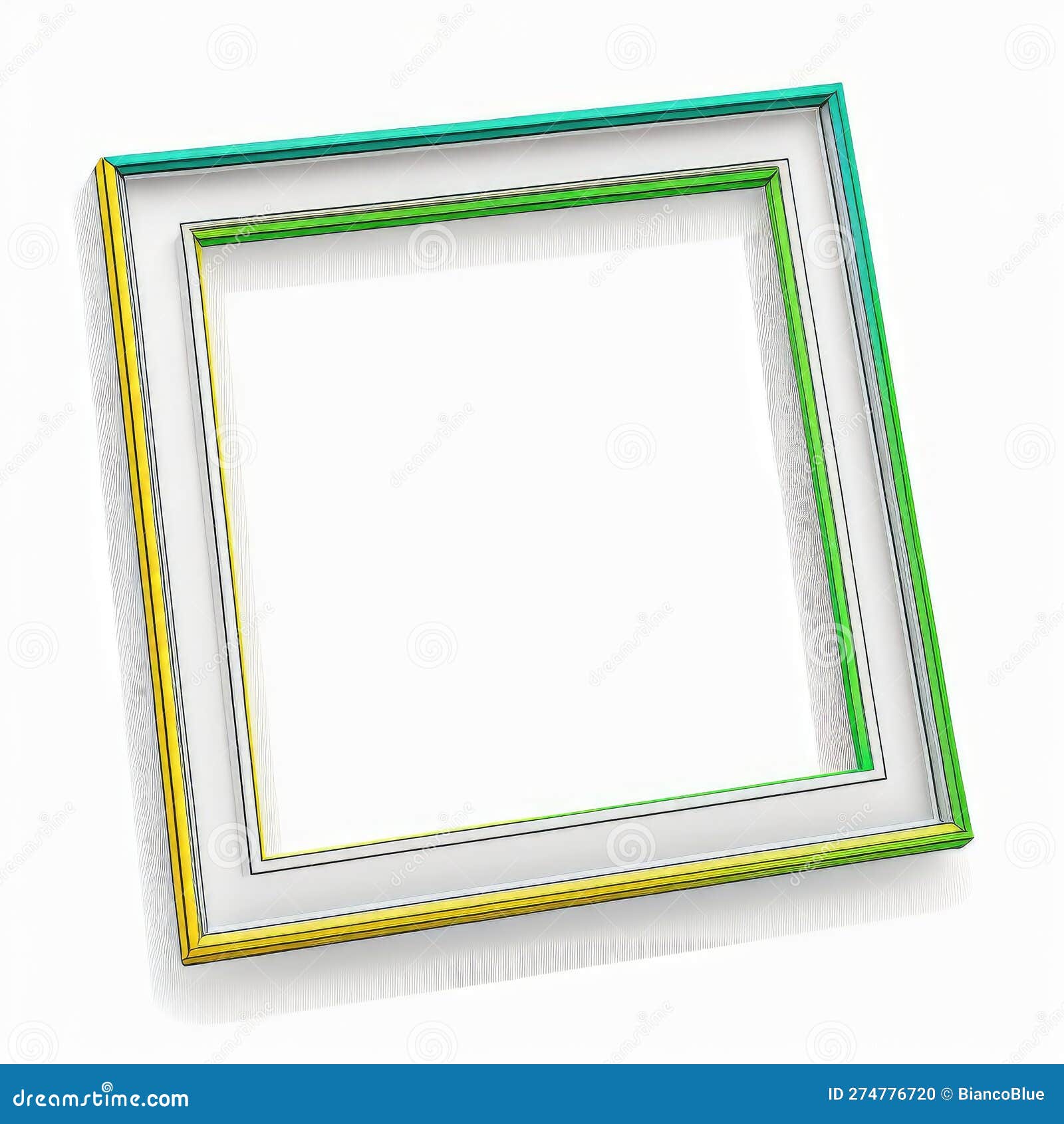 Empty Square Frame on White Background. Stock Illustration ...