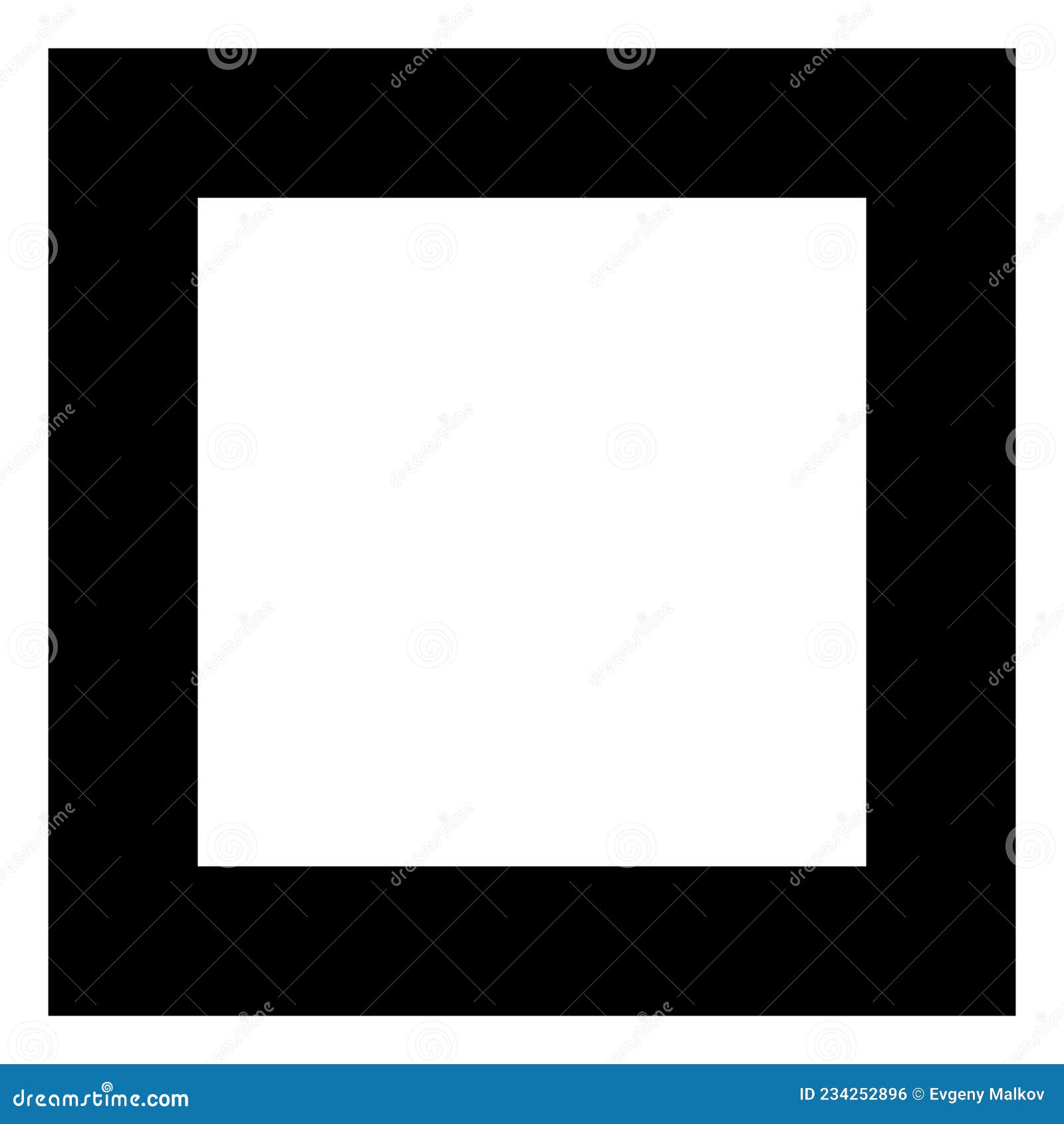 Raster Empty Square Icon Illustration Stock Illustration - Illustration ...