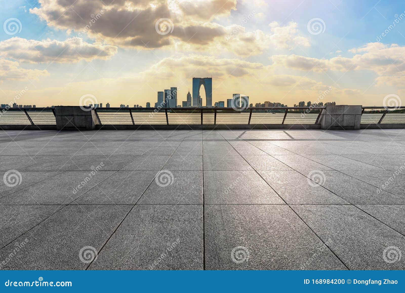 Square Road and Beautiful City Skyline in Suzhou Stock Photo - Image of ...