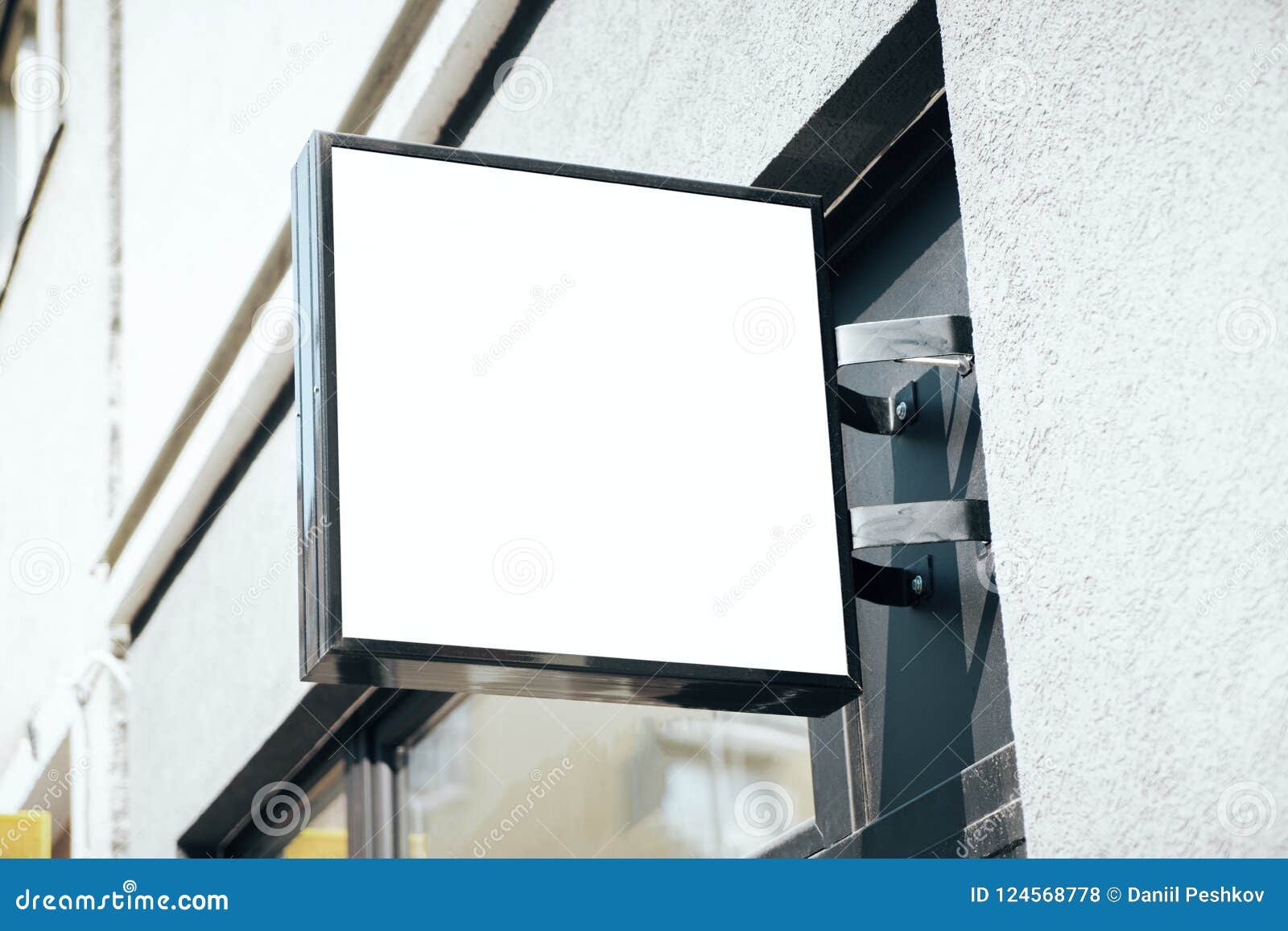 Empty Square White Billboard Stock Photo - Image of blank, pattern ...