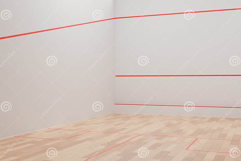 Empty squash room. stock illustration. Illustration of flooring - 309744693