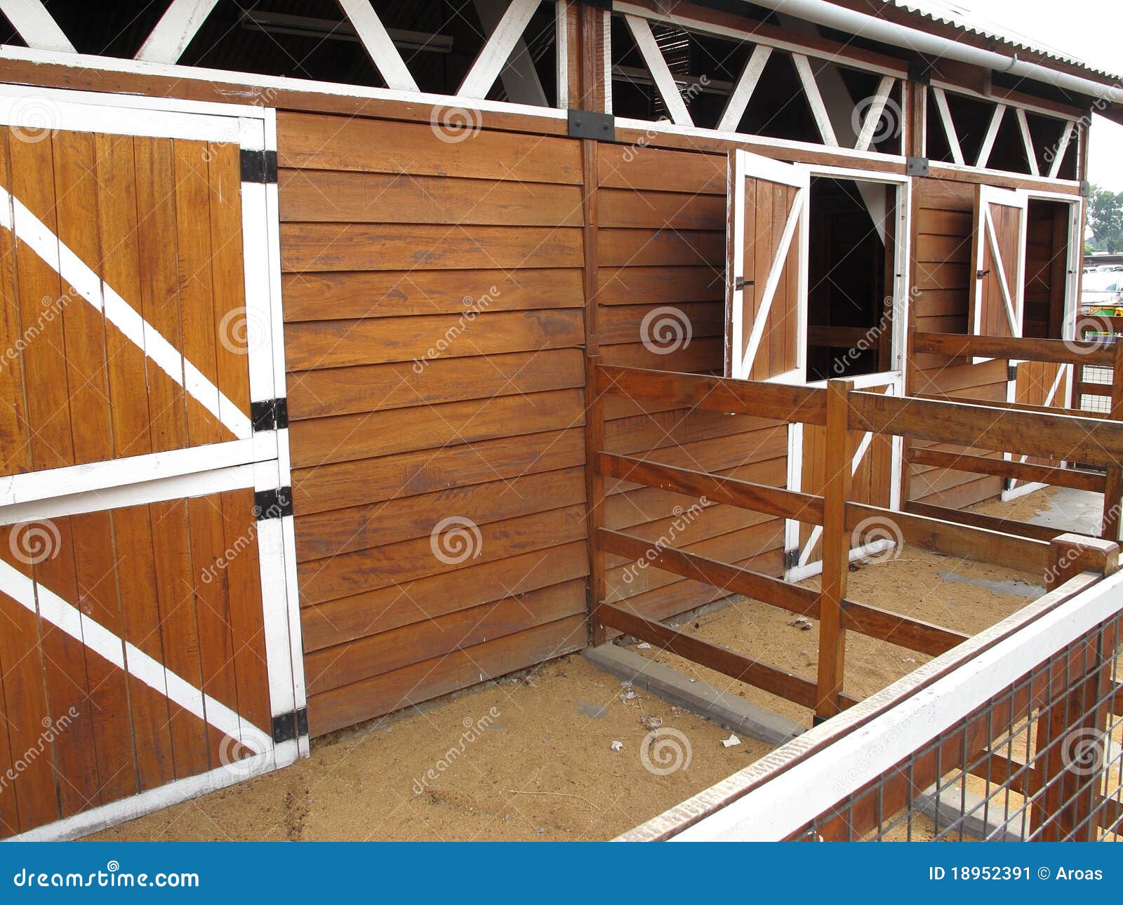 Empty stable stock image. Image of landscape, palings - 18952391