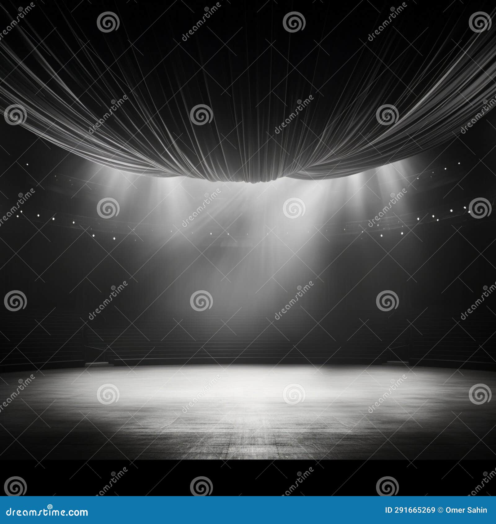 Empty Stadium or Arena with Dramatic Stillness Stock Image - Image of ...