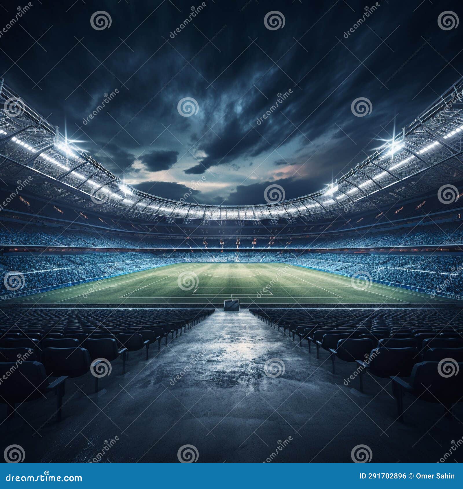 Empty Stadium or Arena Highlighting Serenity and Grandeur Stock Photo ...