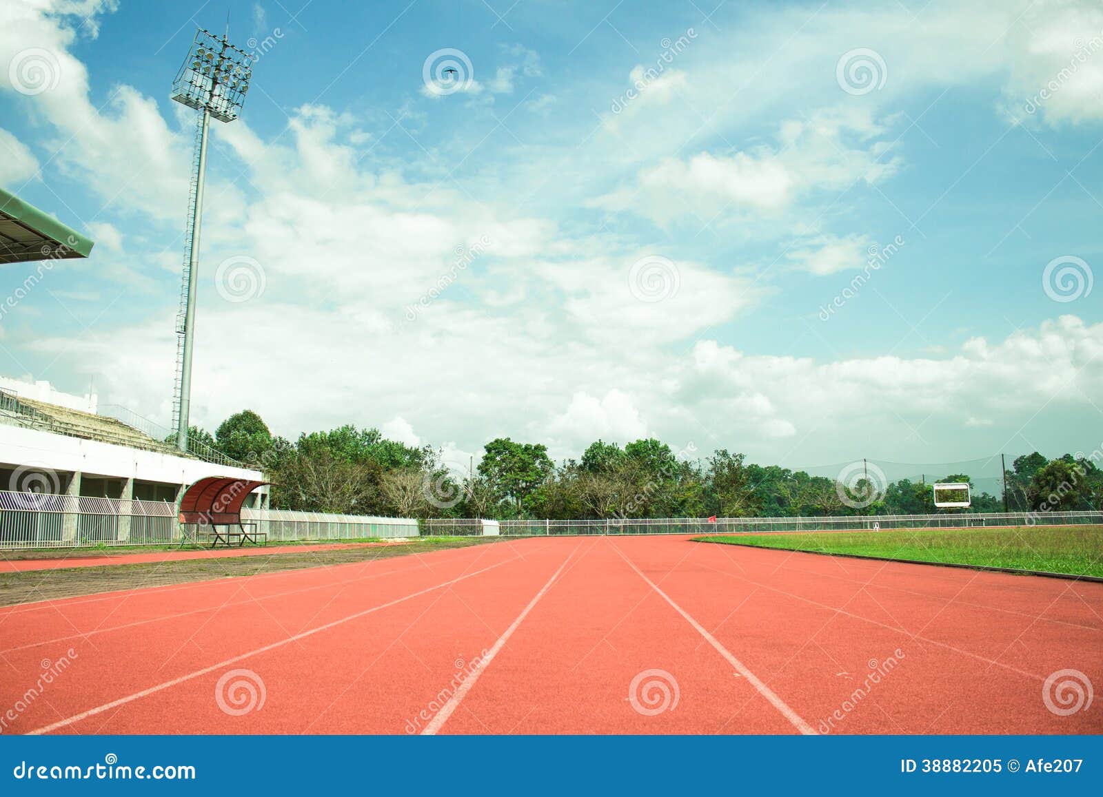 Empty Stadium Arena and Race Running Stock Image - Image of lane, line ...