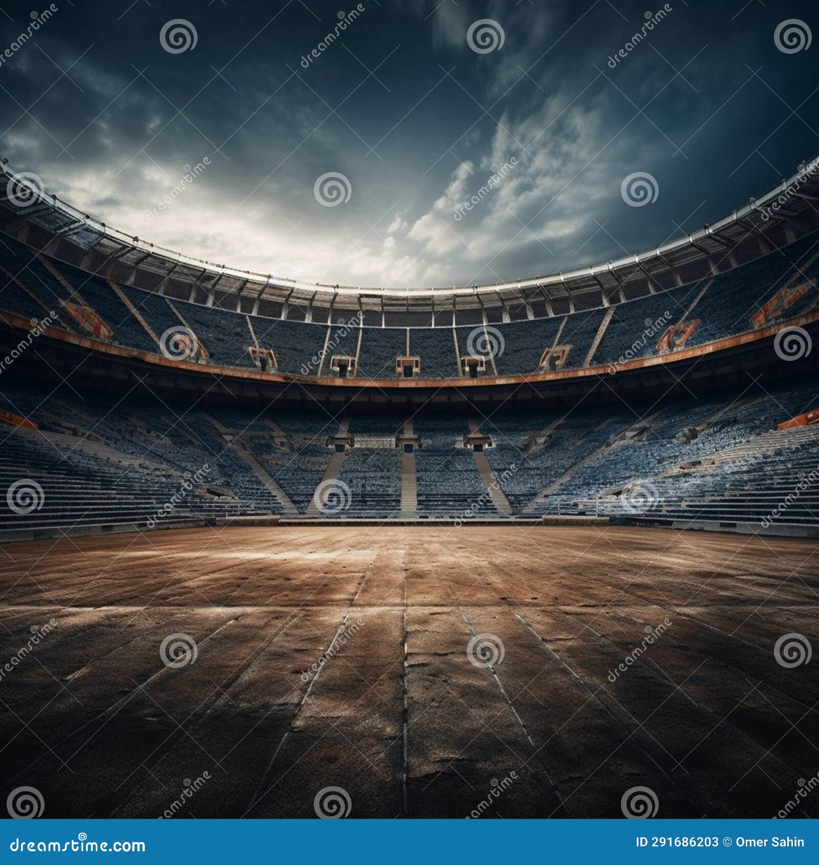 Empty Stadium or Arena Representing the Loneliness of Competition Stock ...