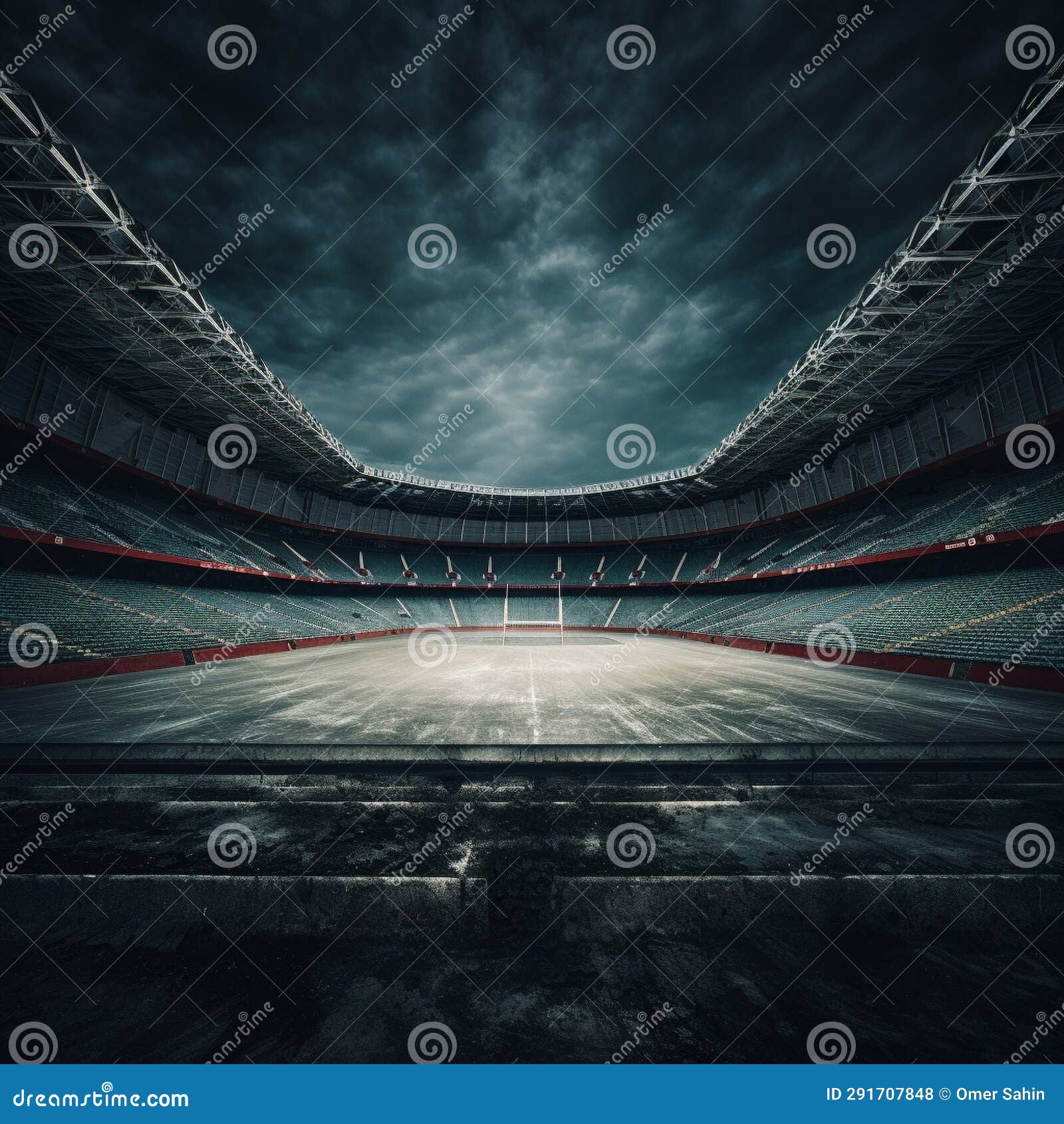 Empty Stadium or Arena Representing the Loneliness of Competition Stock ...