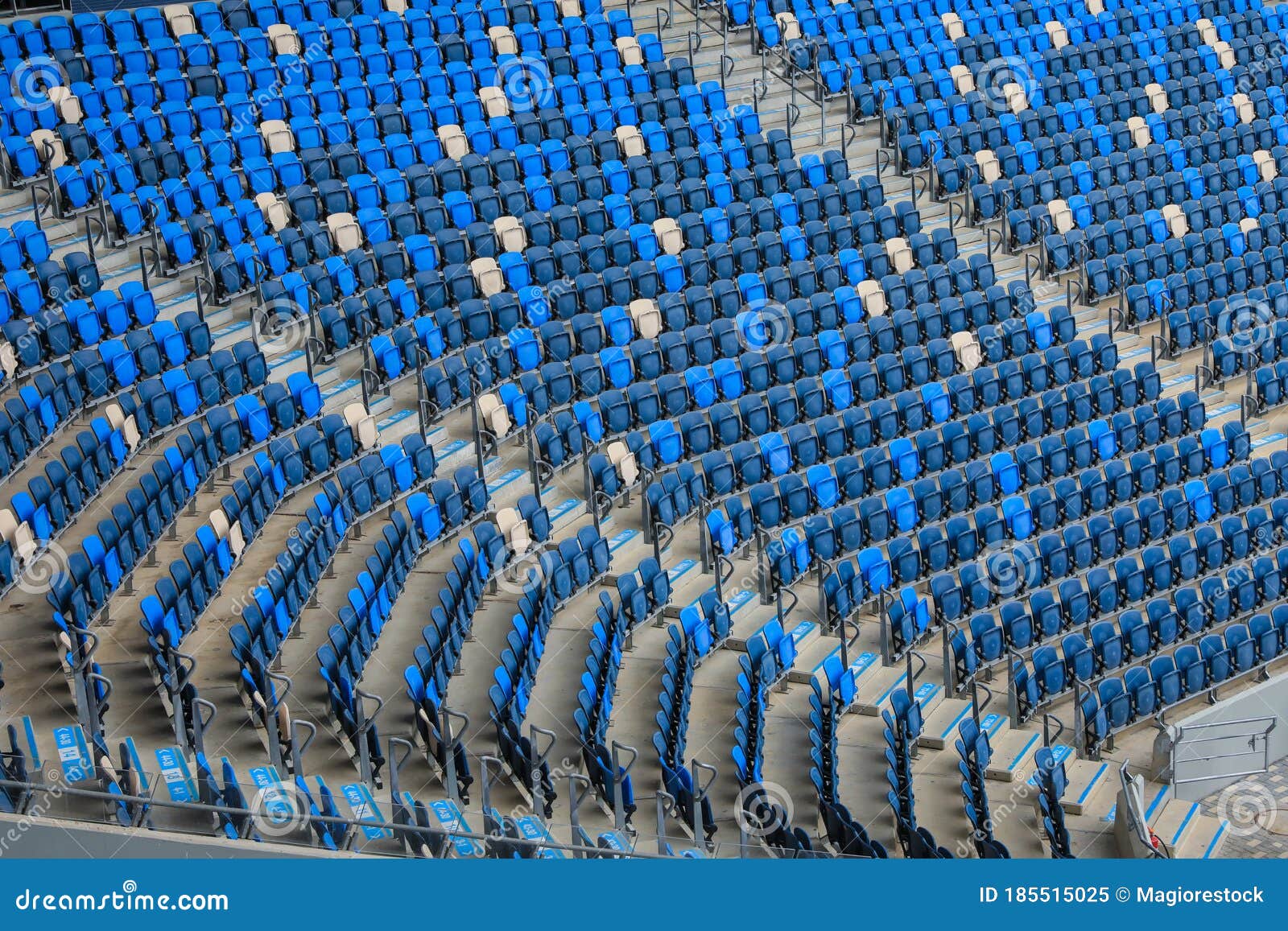 Empty Stadium Chair. Stadium Empty from Fans. Stock Image - Image of ...