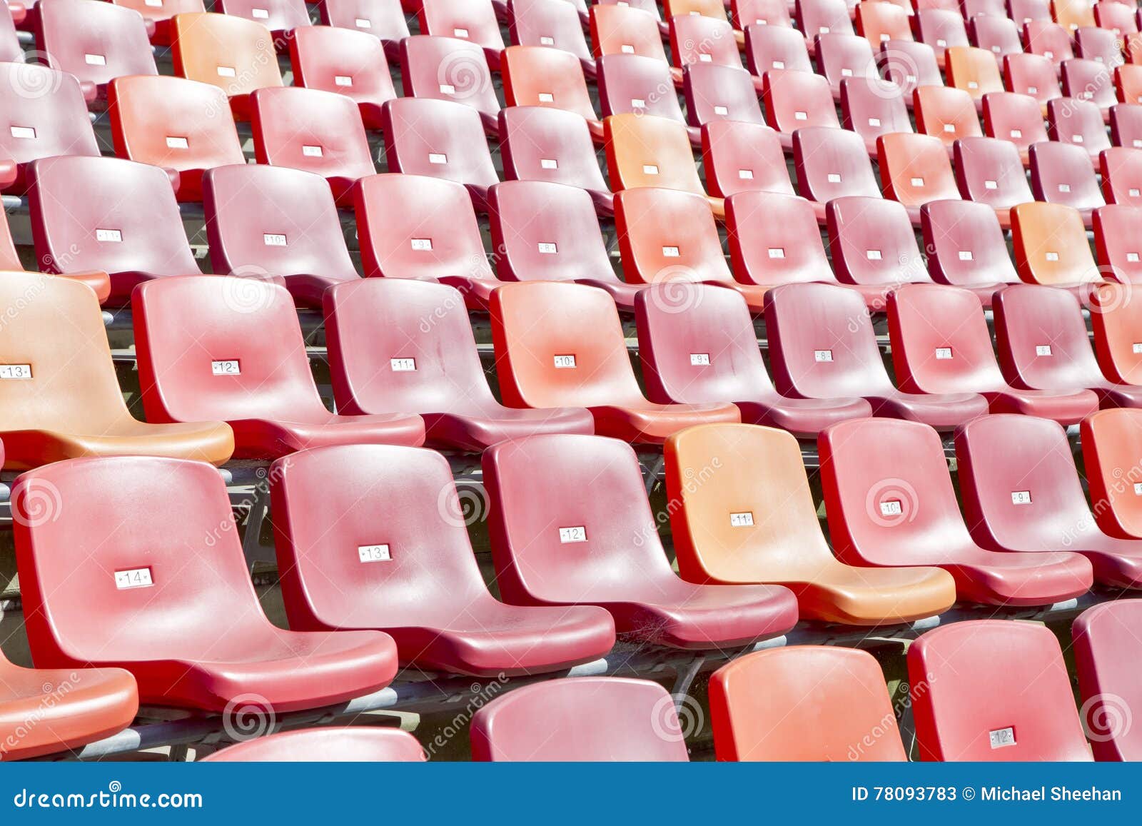 Empty stadium chairs stock image. Image of presentation - 78093783