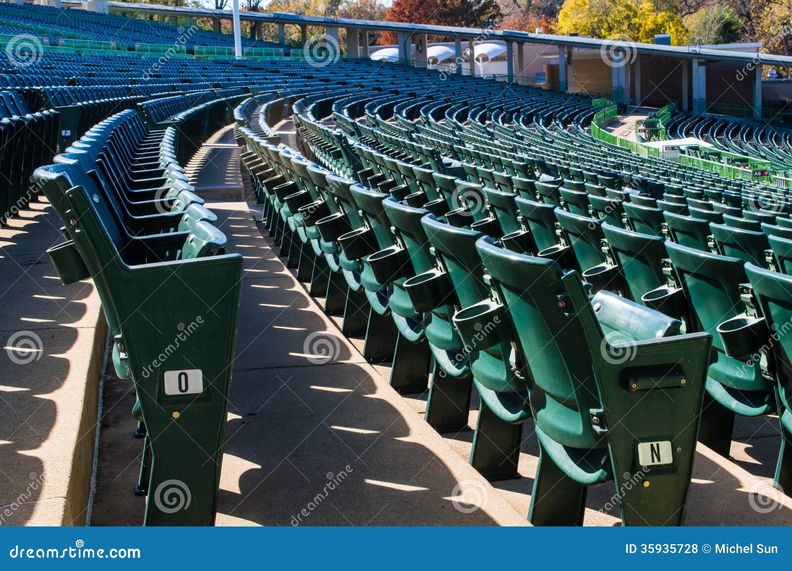 Empty Stadium Seating in Large Amphitheater Stock Photo - Image of ...