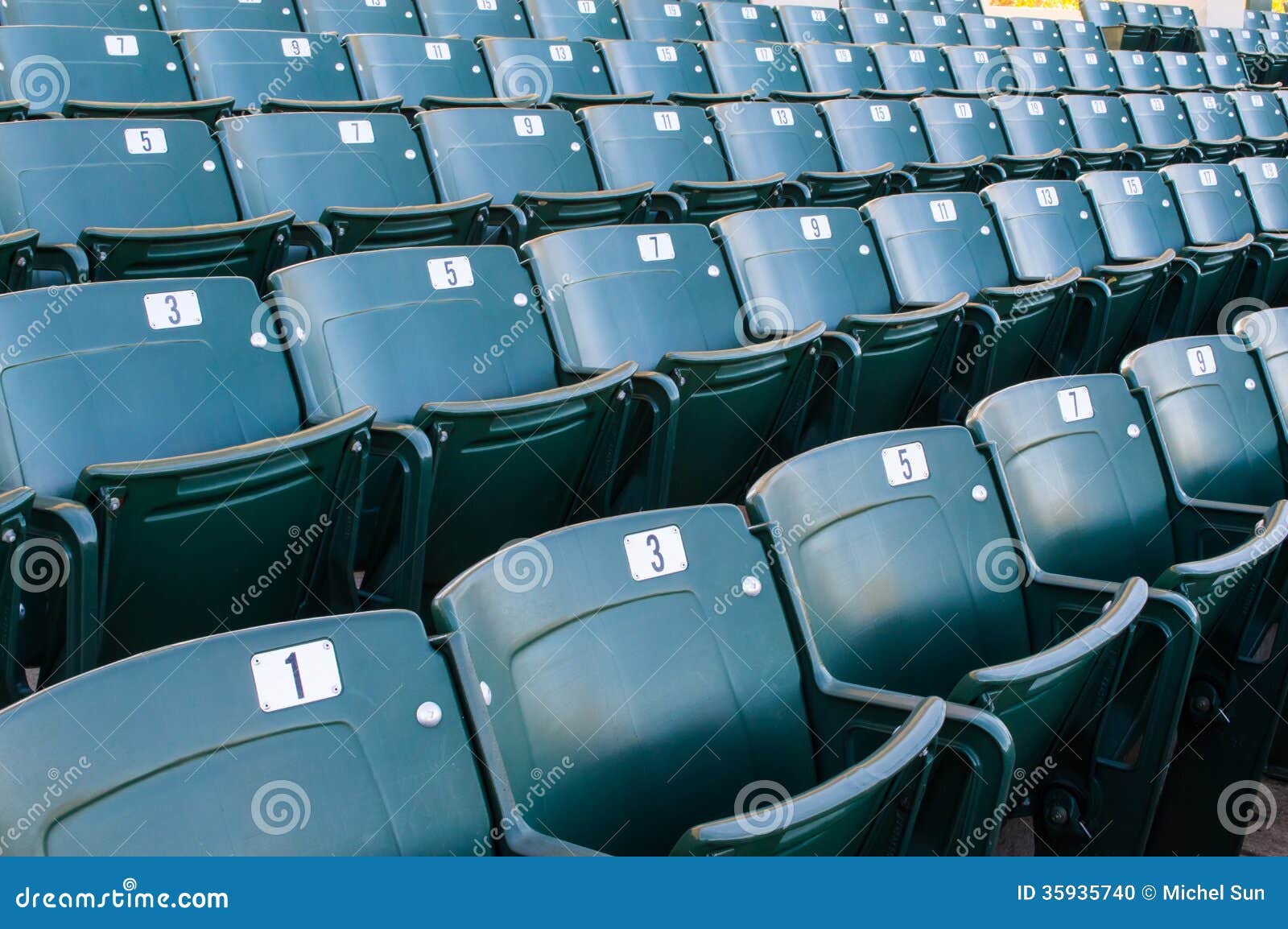Empty Stadium Seating in Large Amphitheater Stock Photo - Image of ...