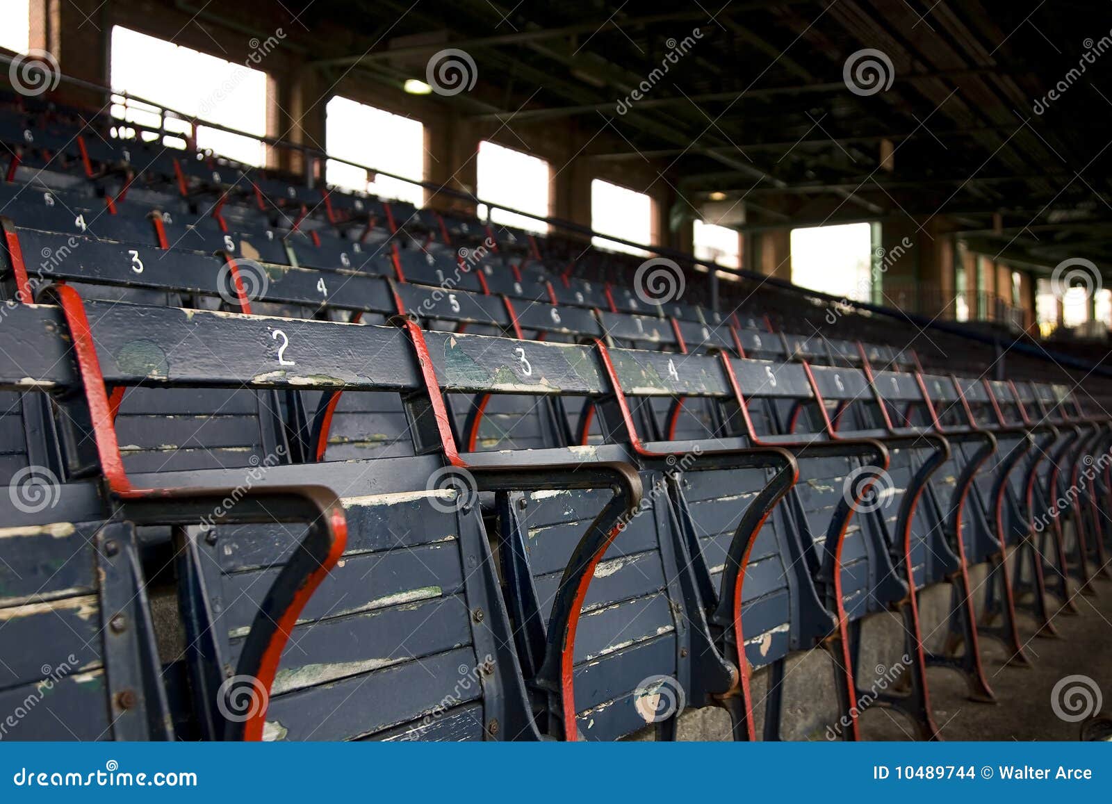 Empty Stadium Seats stock photo. Image of fenway, venue - 10489744