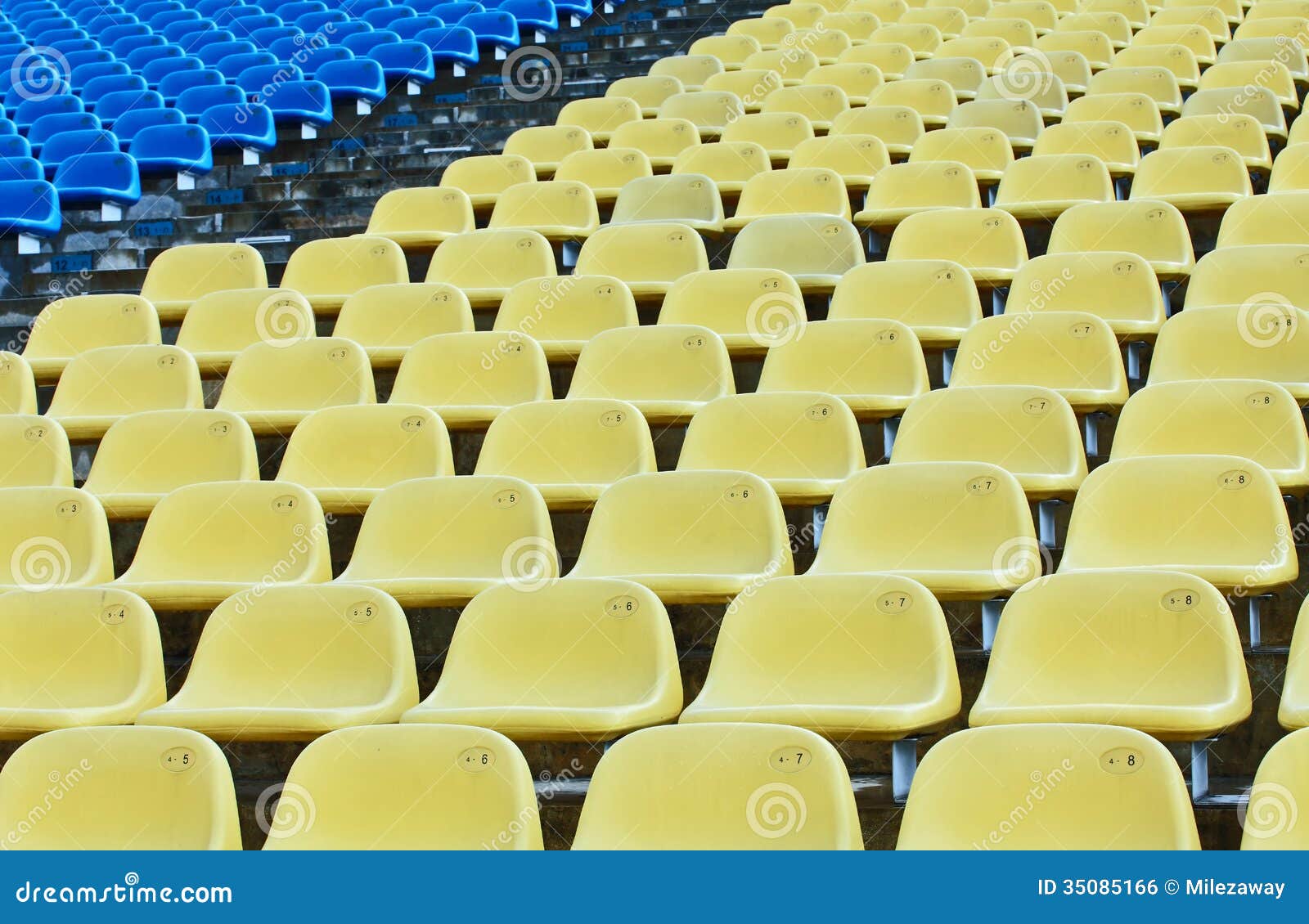 Empty stadium seats stock photo. Image of bench, sport - 35085166