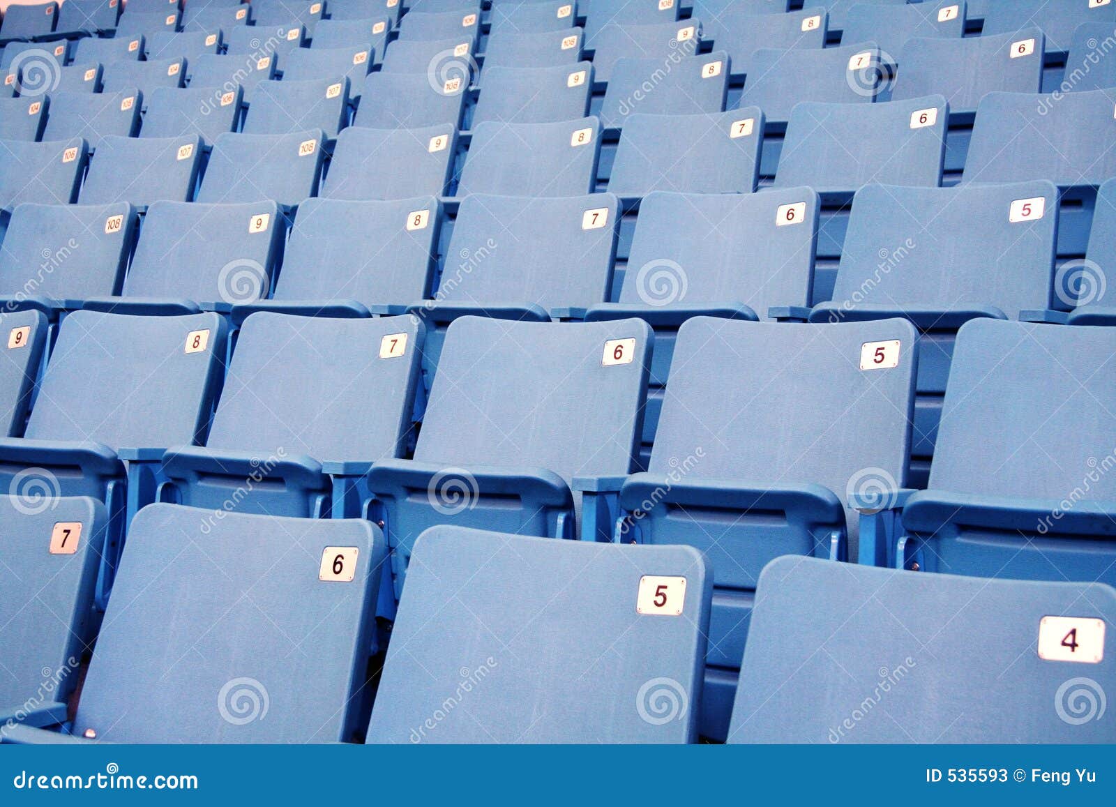 Empty stadium seats stock image. Image of gymnasium, stadium - 535593