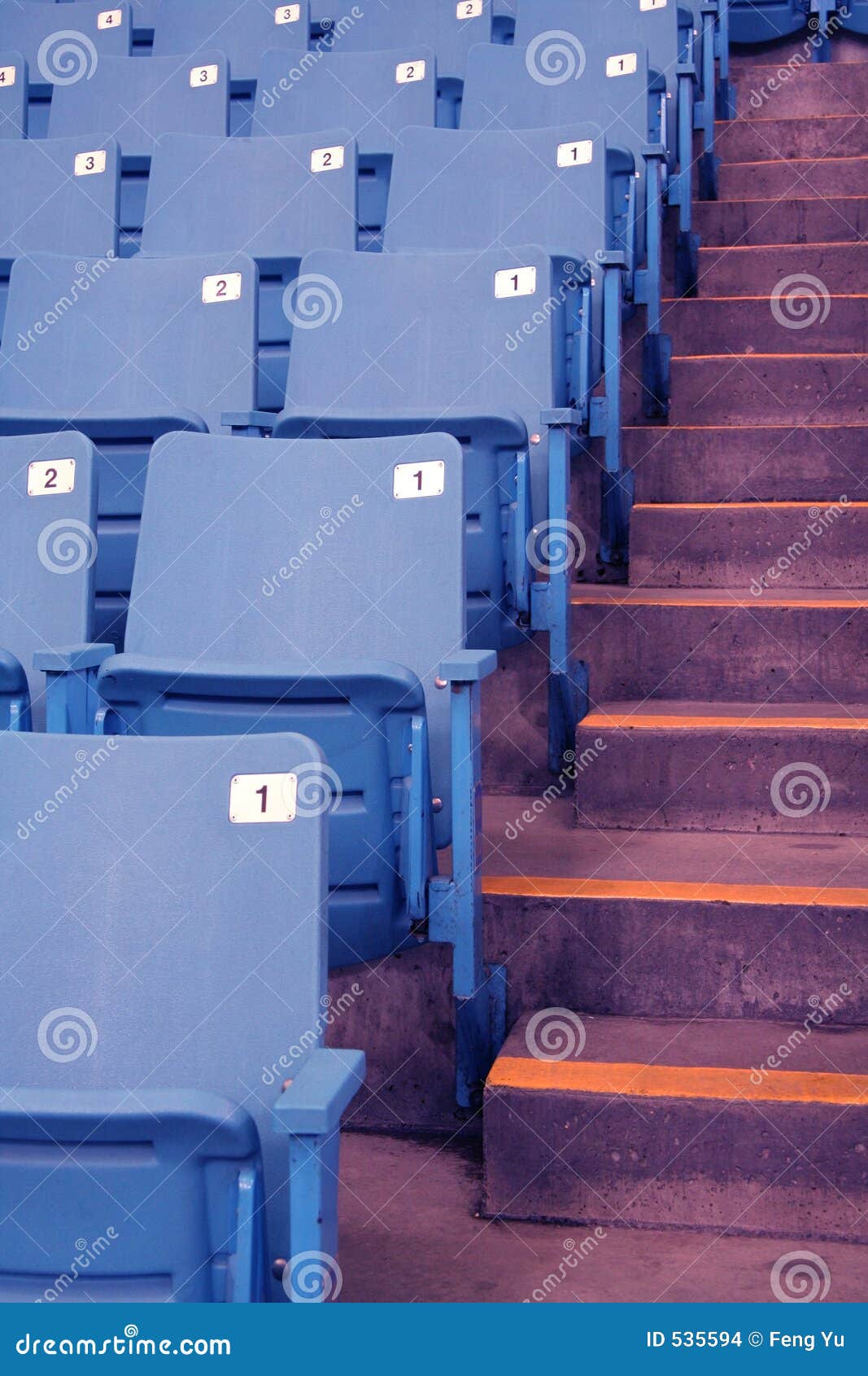 Empty stadium seats stock photo. Image of numbered, elevated - 535594