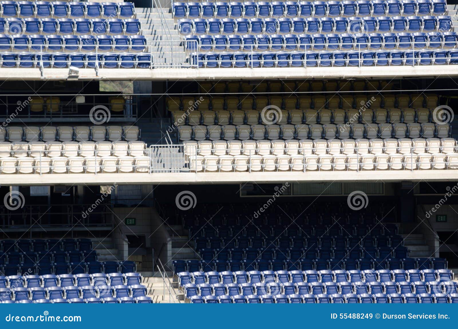 Empty stadium seats stock image. Image of reserved, open - 55488249