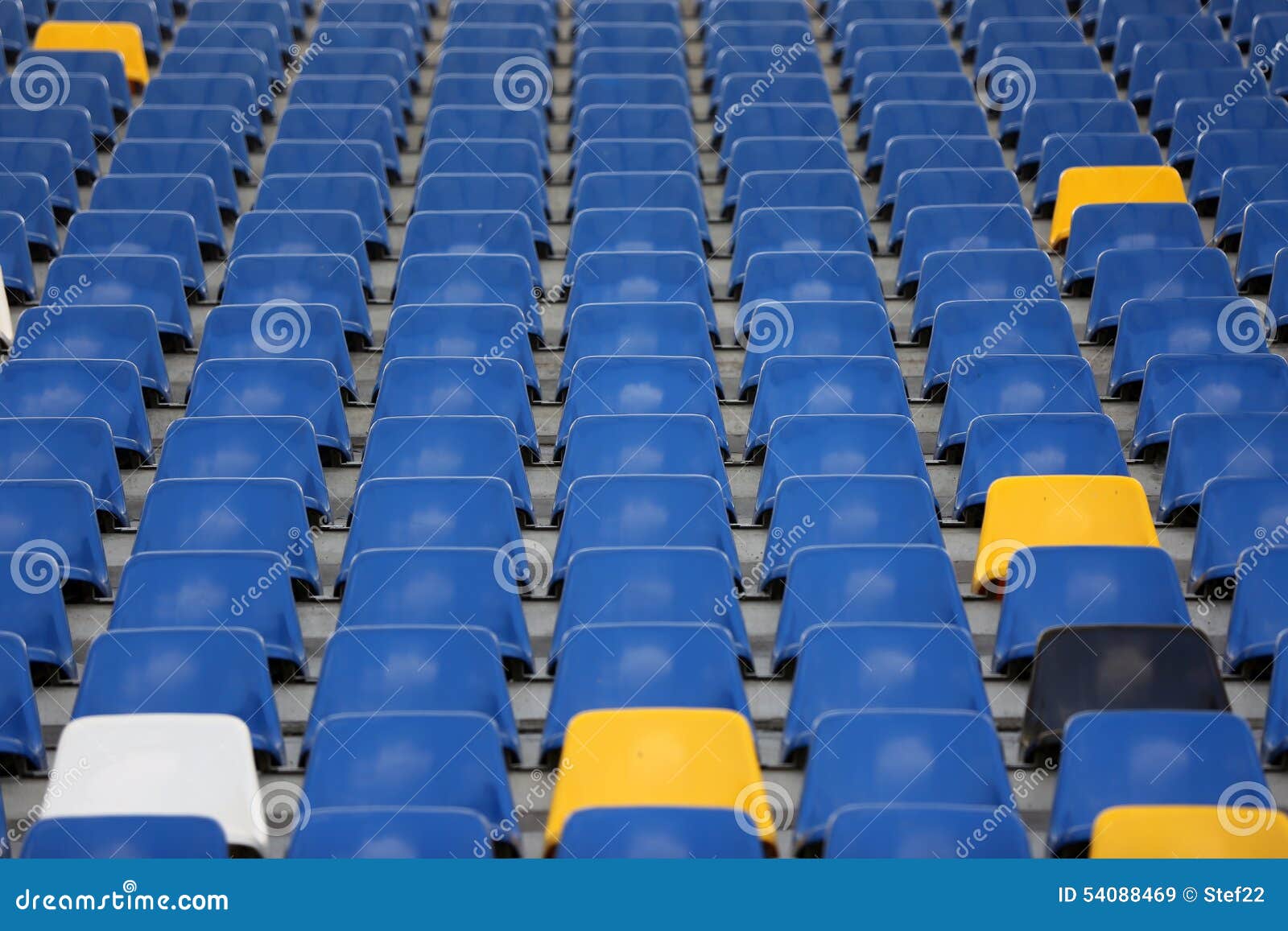 Empty stadium seats stock image. Image of entertainment - 54088469