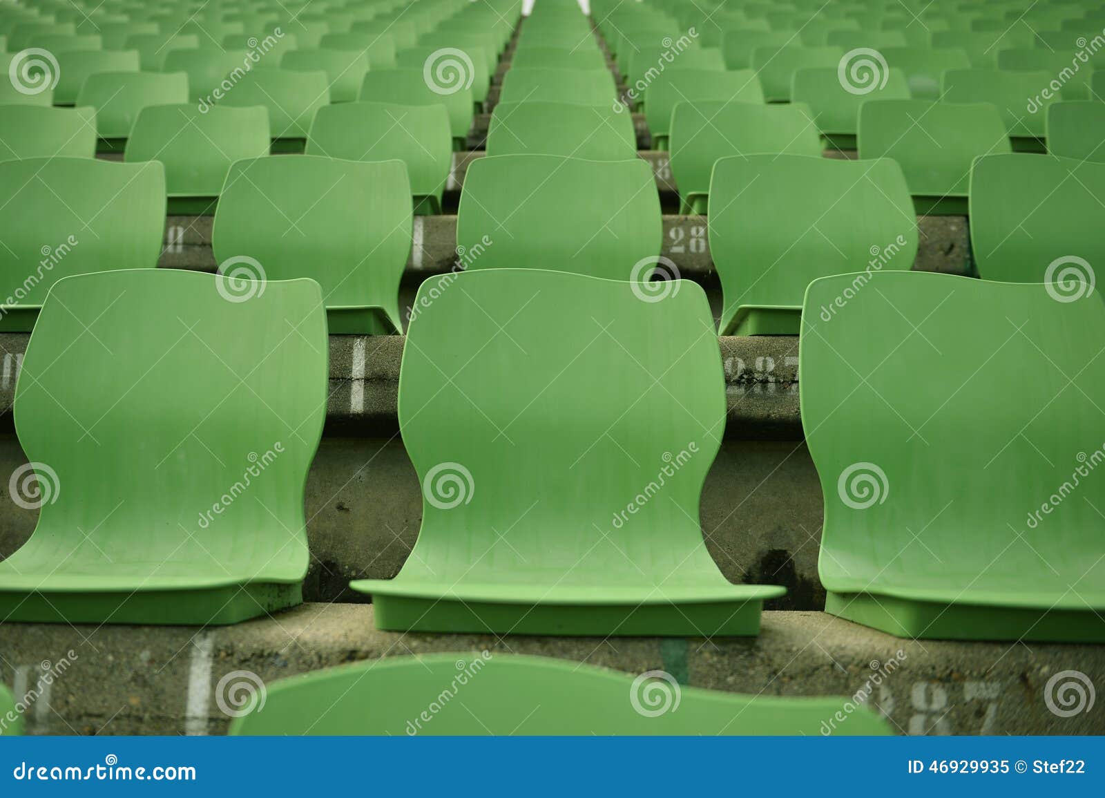 Empty stadium seats stock image. Image of game, seat - 46929935