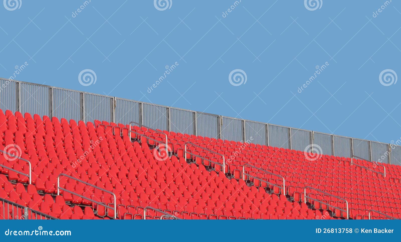 Empty Stadium Seats and Sky Stock Photo - Image of stadium, blue: 26813758