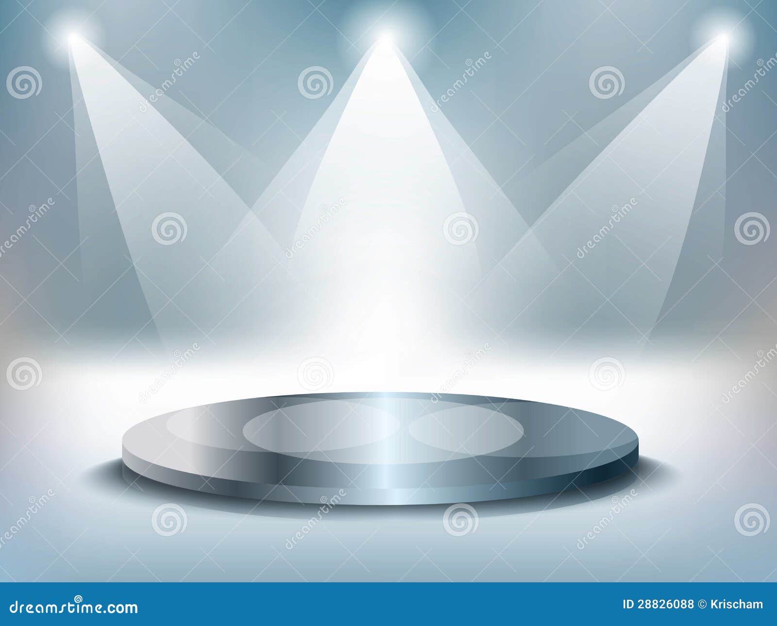 Empty Stage With Blank Screen In Modern Convention Hall Suitable For ...