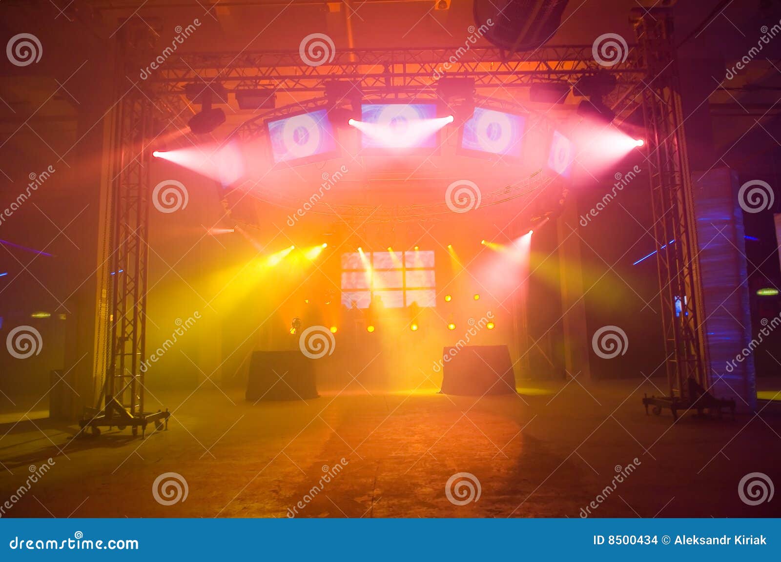 Empty Stage before the Concert Stock Photo - Image of show, rays: 8500434