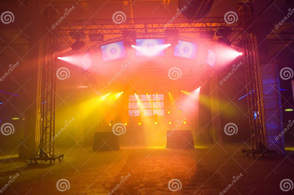 Empty Stage before the Concert Stock Photo - Image of show, rays: 8500434