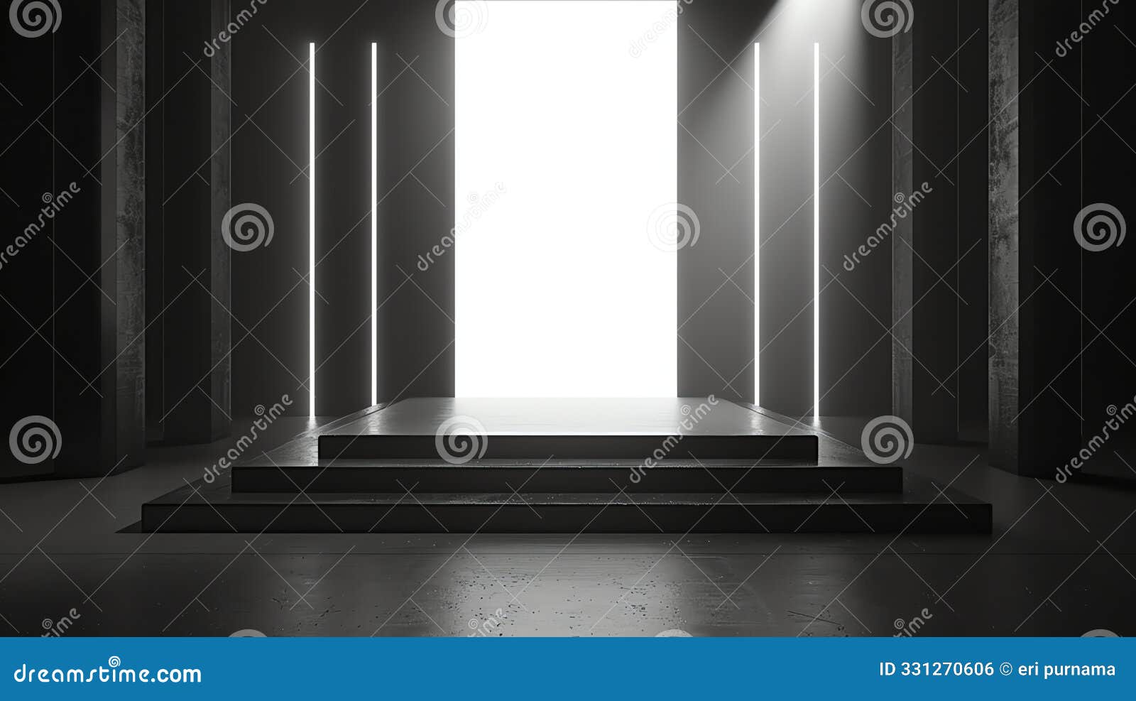 Empty Stage Design Screen Blank for Graphic Stock Illustration ...