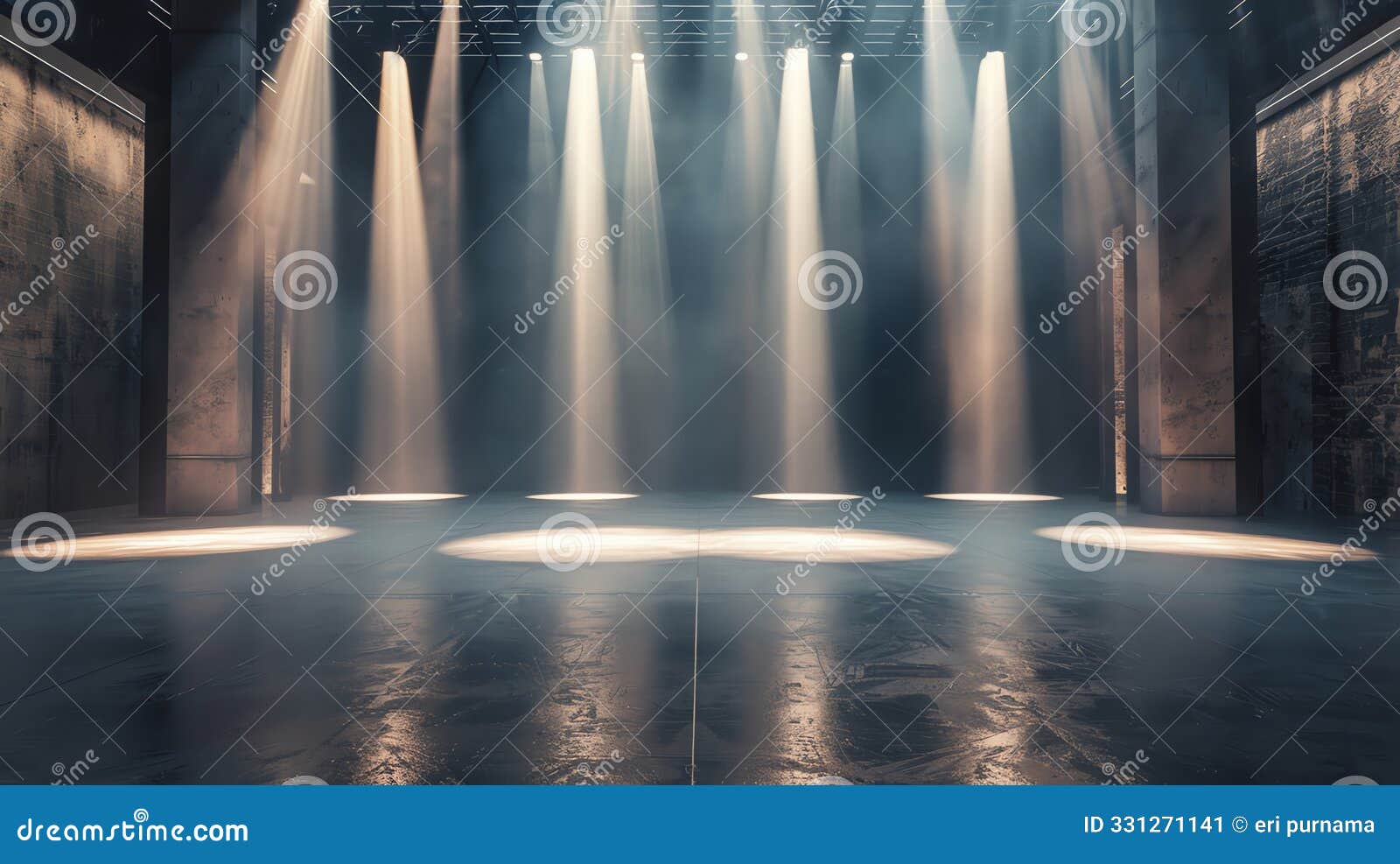 Empty Stage Design Screen and Light Entertainment Blank Stock Image ...