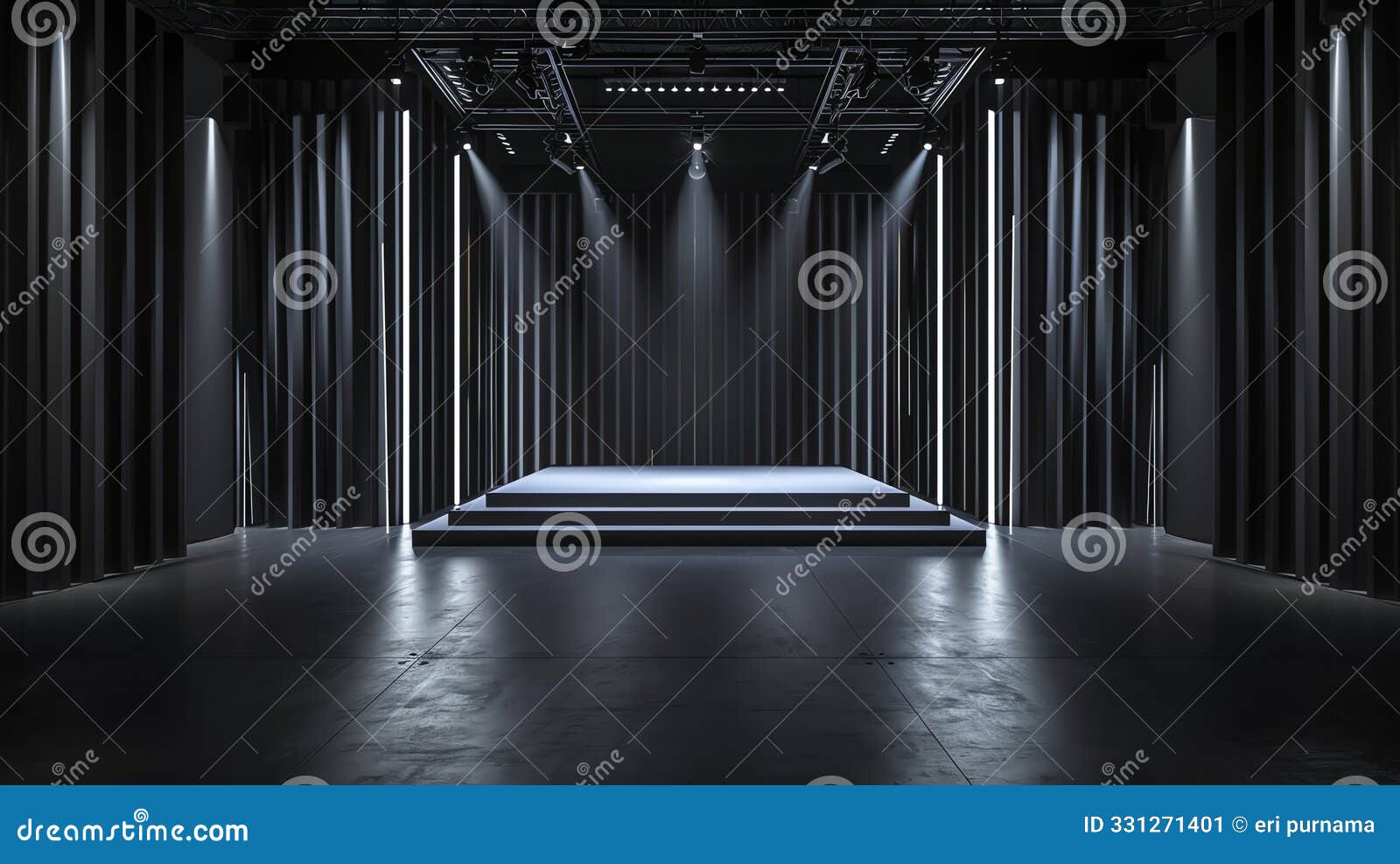 Empty Stage Design for Graphic Stock Illustration - Illustration of ...