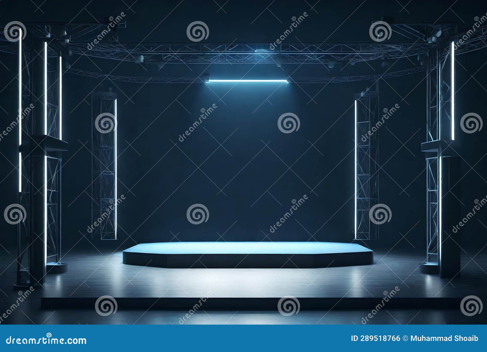 Empty Stage Design for Mockup and Corporate Identity, Display. Blank ...