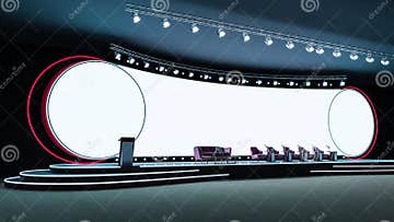 Empty Stage Design for Mockup, Stage Event with Led Screen Stock ...