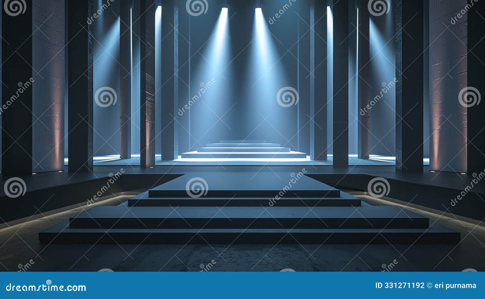 Empty Stage Design Screen and Light Entertainment Blank Stock ...