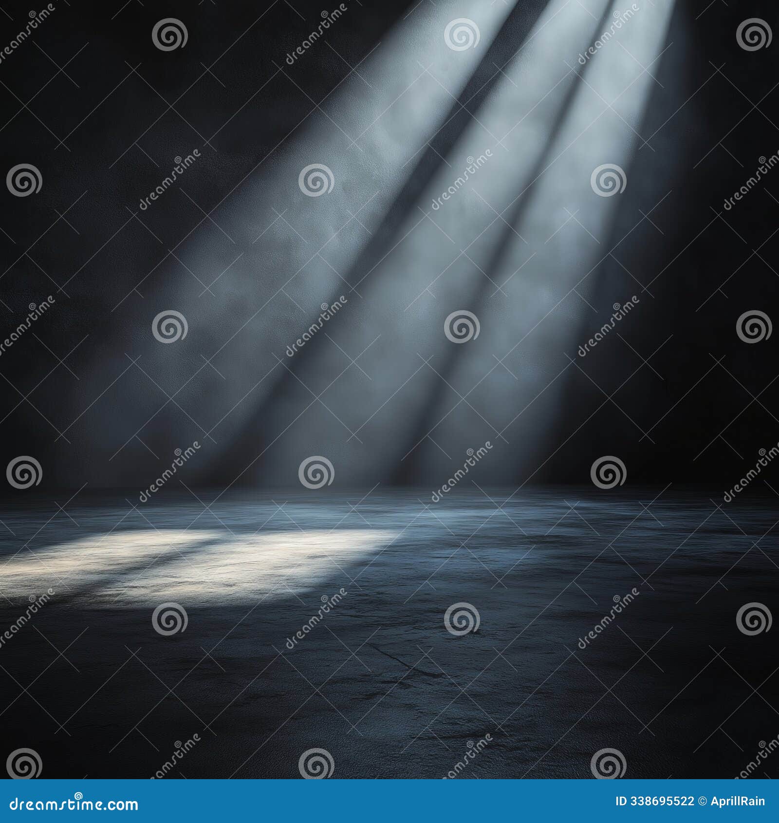 Empty Stage Illuminated by a Single Spotlight Stock Photo - Image of ...