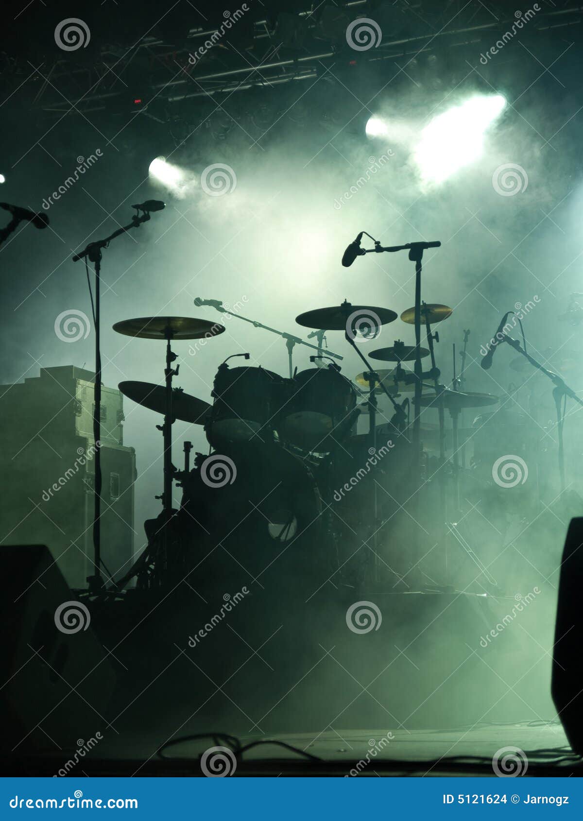 Empty Stage with Instruments Stock Photo - Image of empty, music: 5121624
