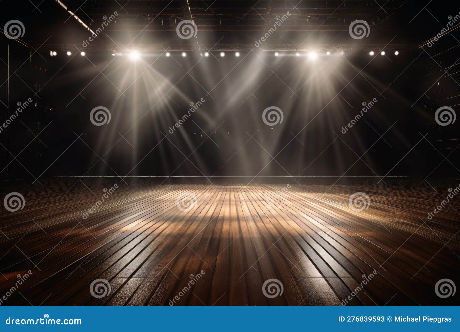 Empty Stage with Light Beams Background Created with Generative AI ...