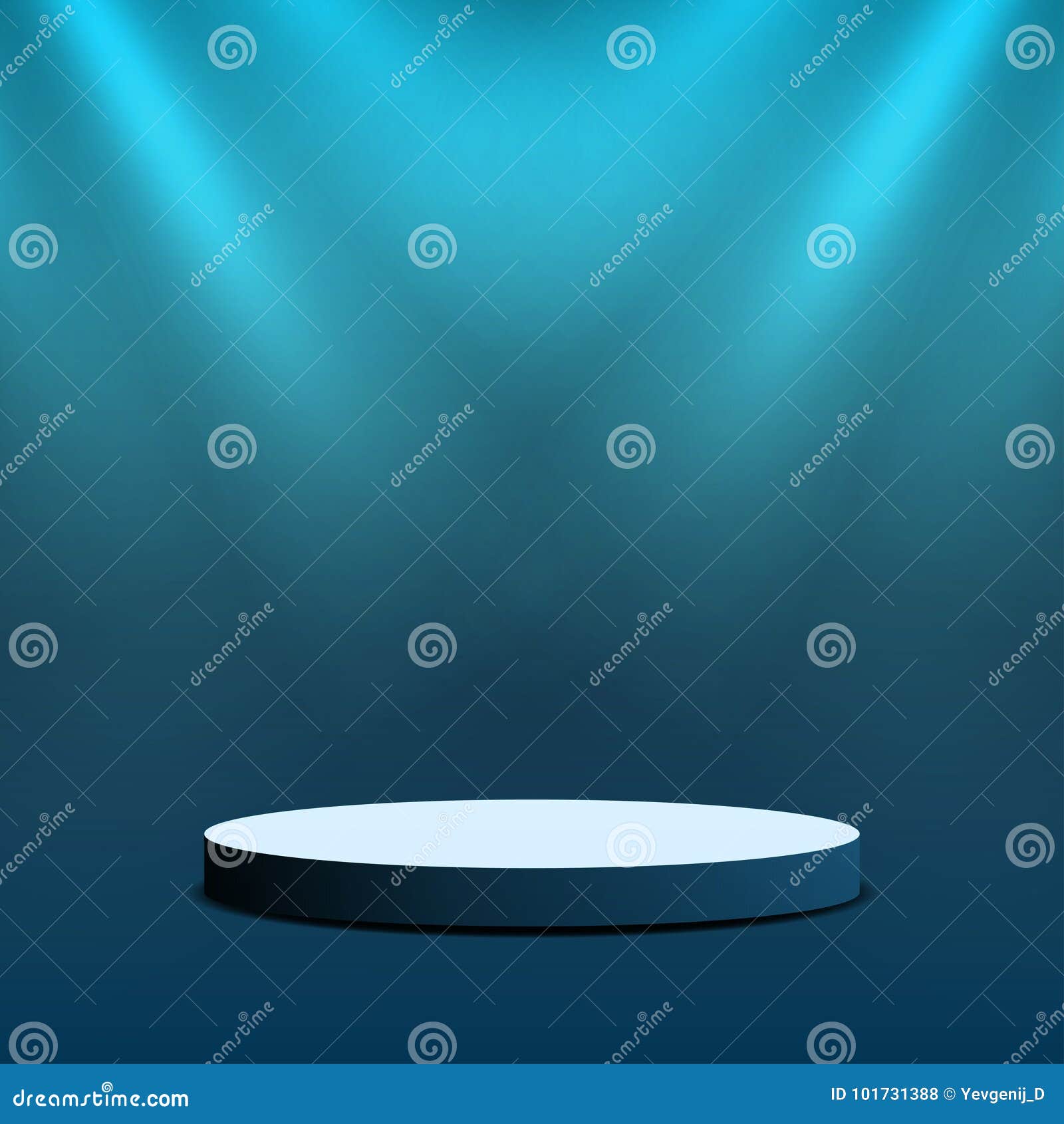 Empty Stage Podium. Round Stage with Lighting for Awards Ceremony ...