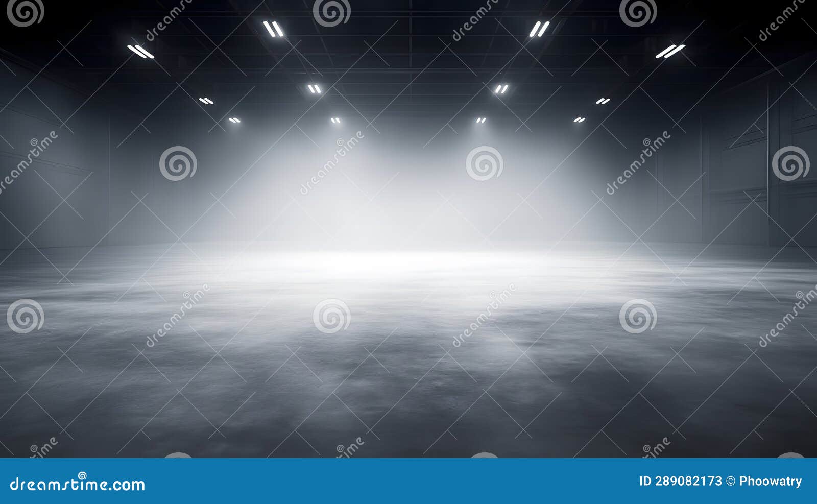 Empty Stage with Smoke and Spotlights. Abstract Dark Background Stock ...