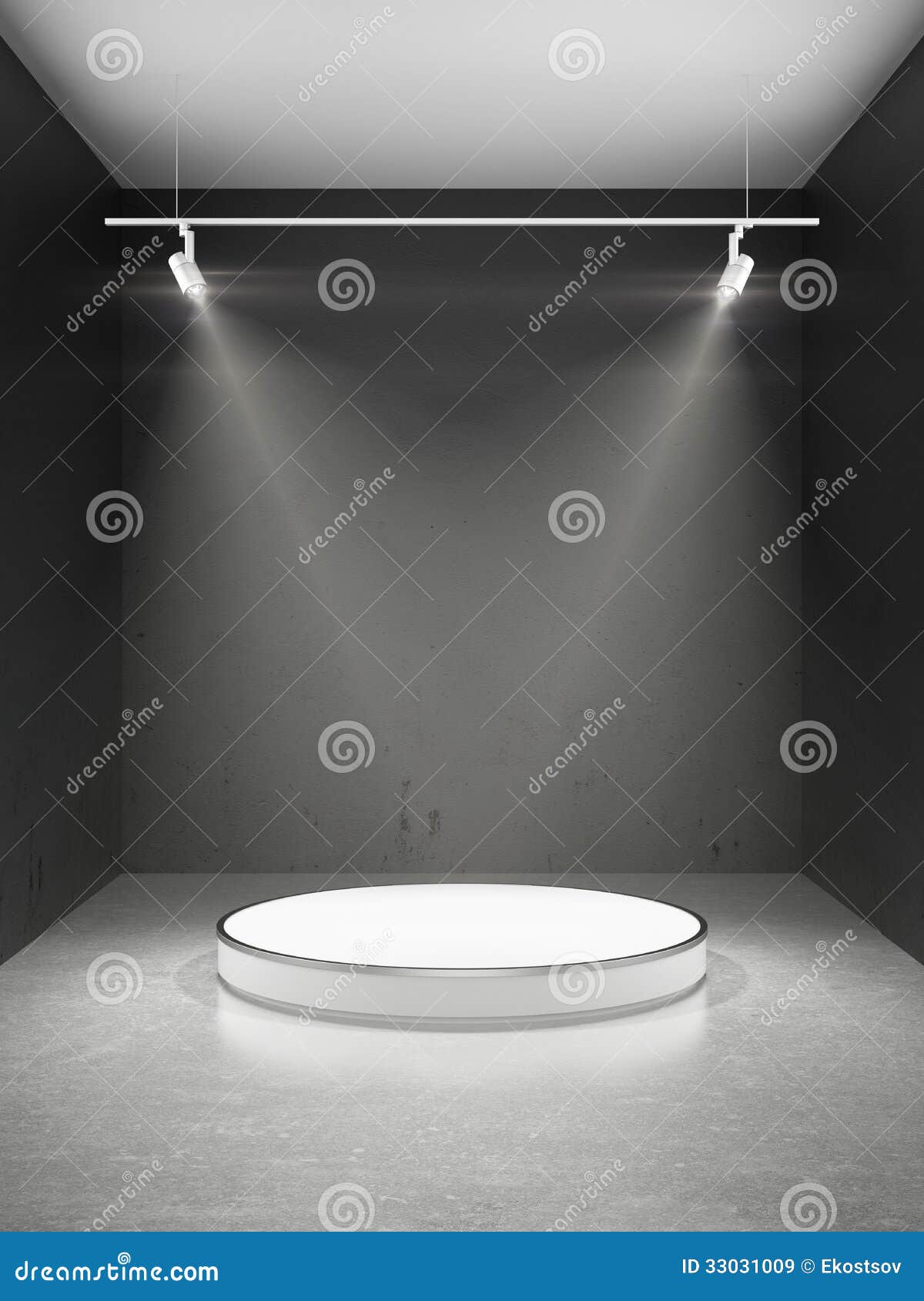 Empty stage in spot lights stock illustration. Illustration of ceremony ...