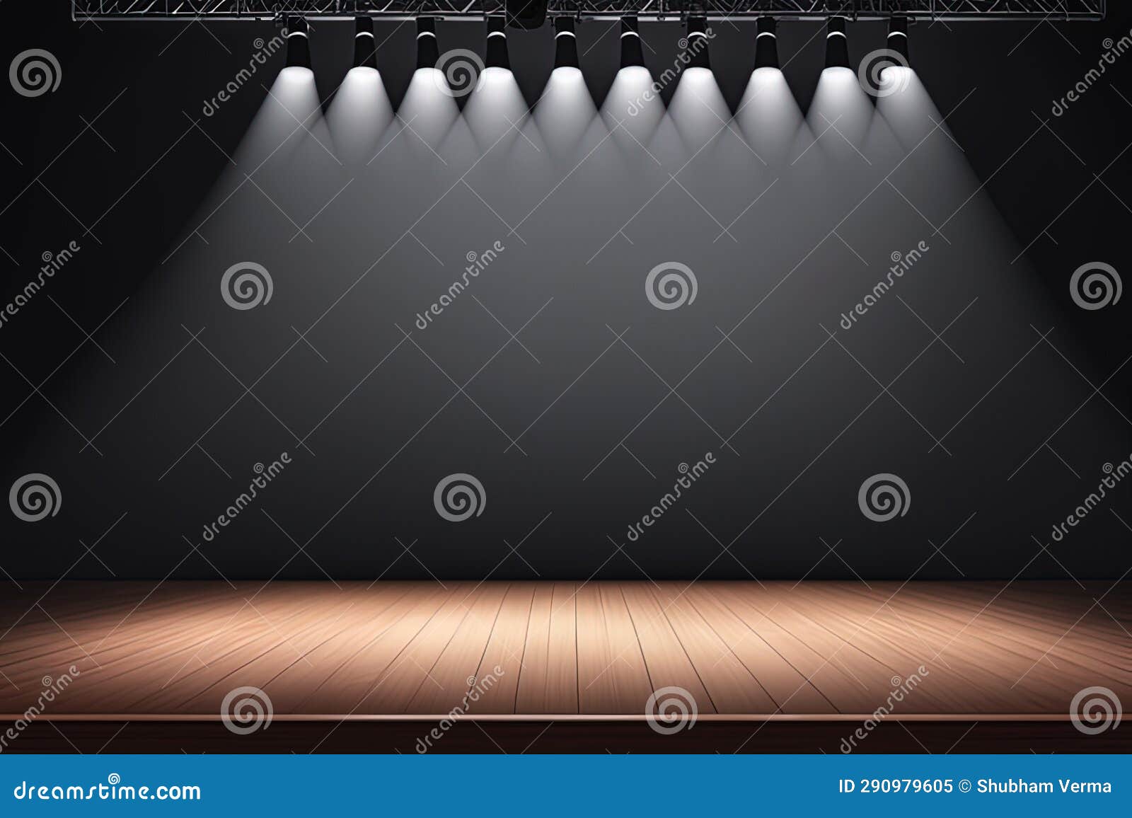Empty Stage with Spotlight. 3 D Renderingempty Stage with Spotlight. 3 ...