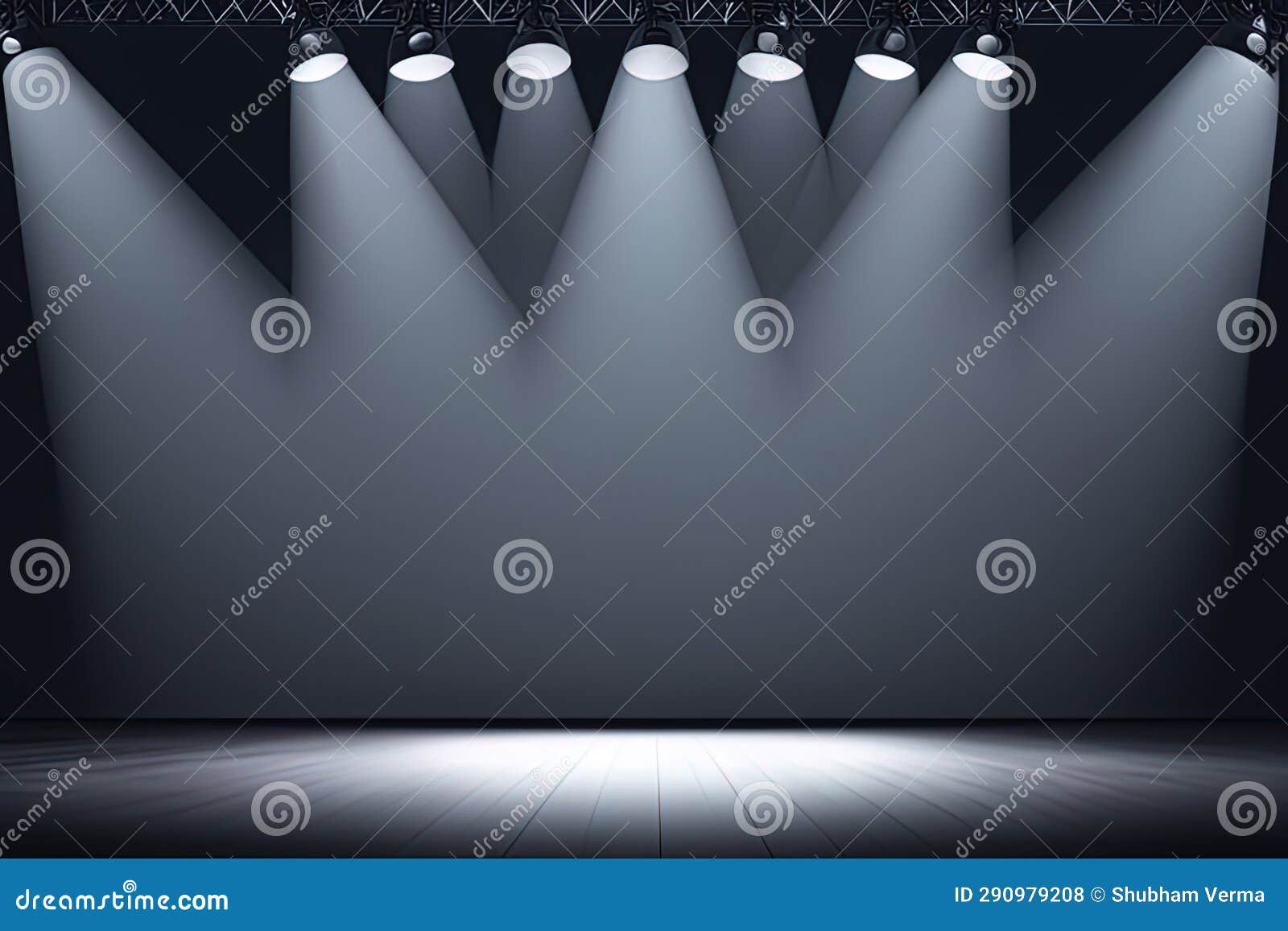 Empty Stage with Spotlight Empty Stage with Spotlights. 3d Rendering ...