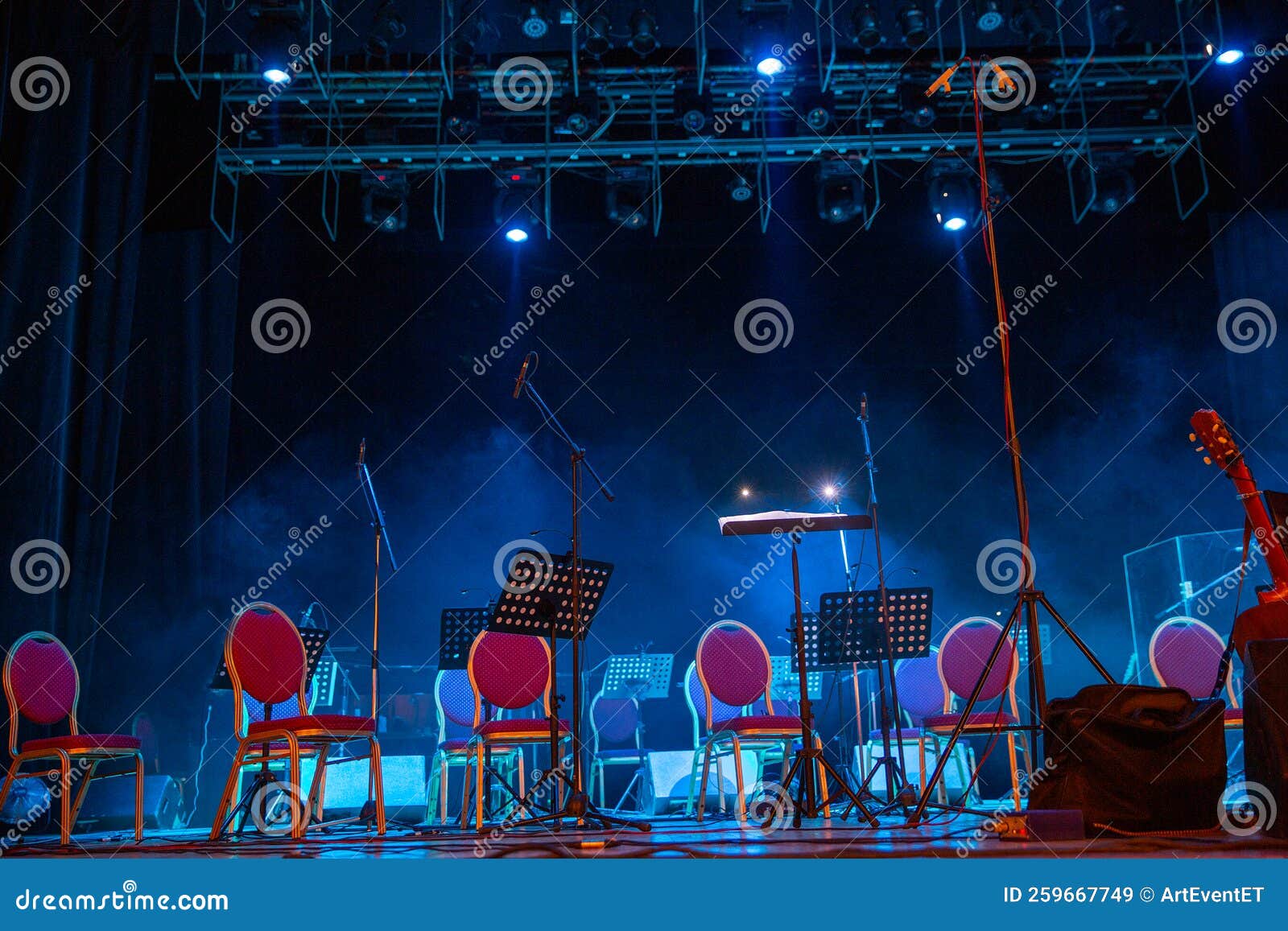 Empty Stage before the Start of the Concert Stock Image - Image of ...