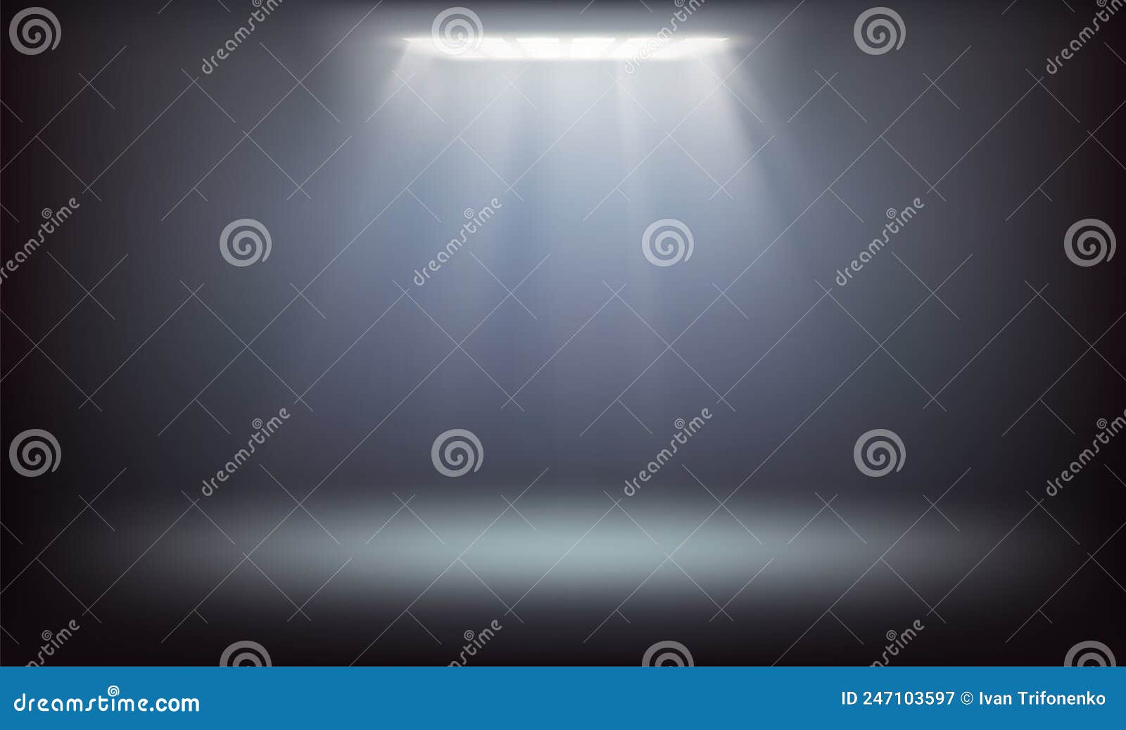 Empty Stage Template with Lights Stock Vector - Illustration of ...
