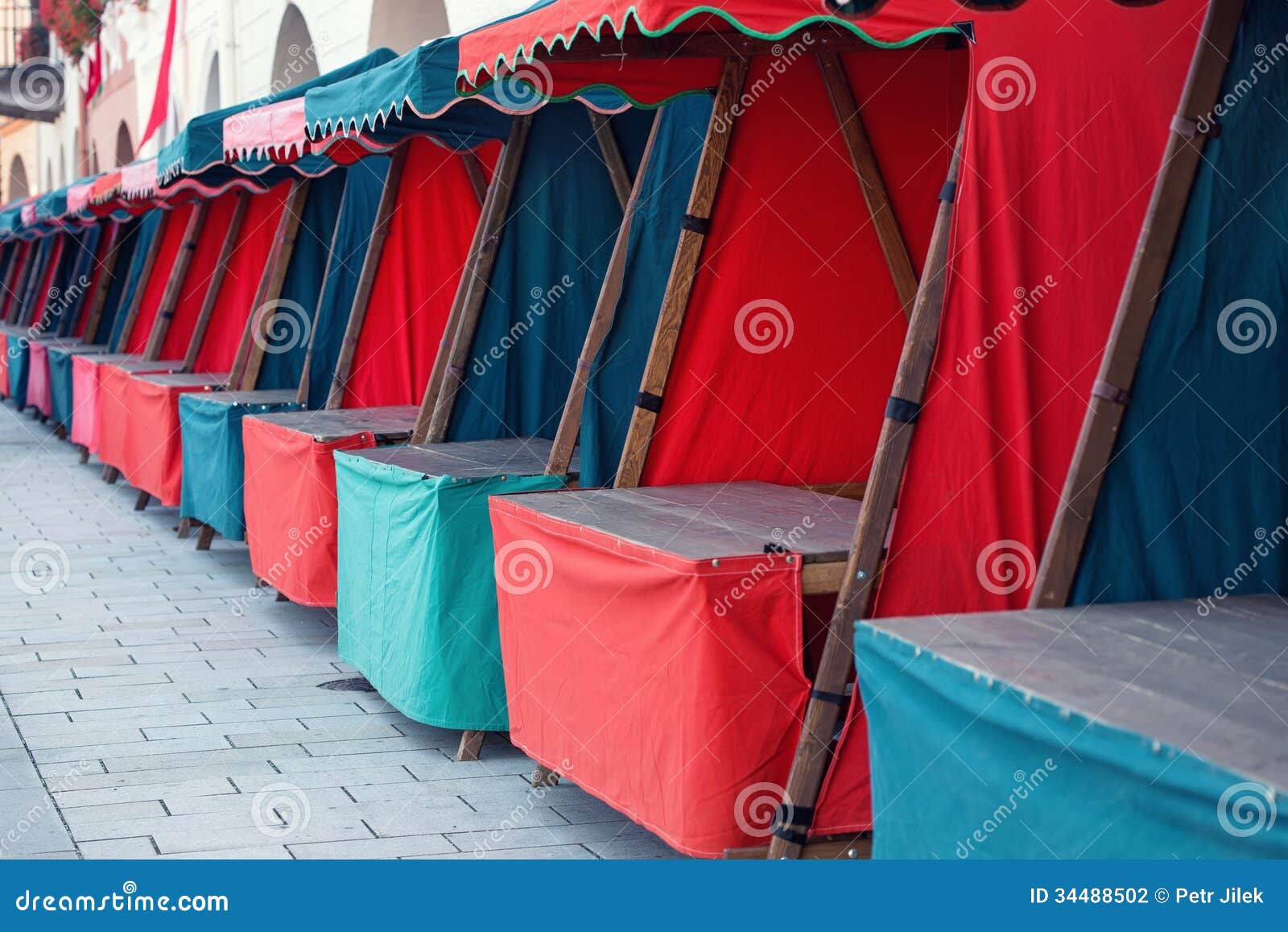 Empty stalls stock photo. Image of street, abandoned - 34488502
