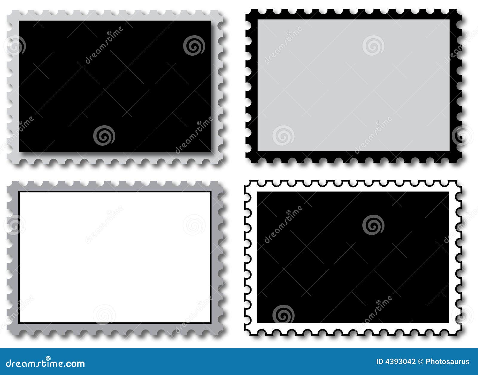 Empty stamps for filling stock vector. Illustration of background - 4393042