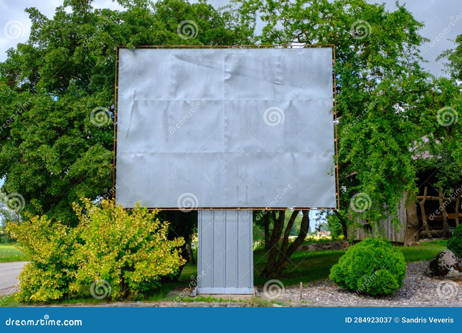 An Empty Stand To the Side in a Park. Image for Copy Space ...