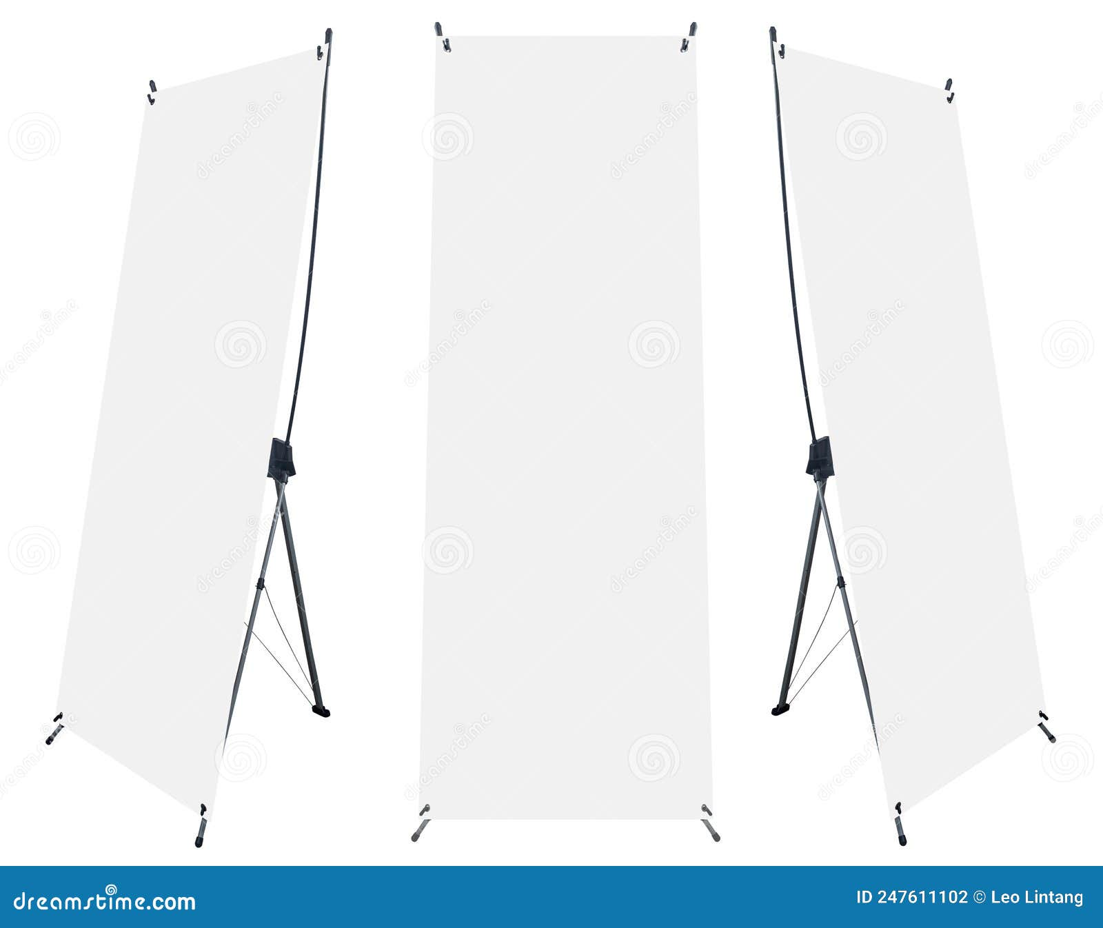 Empty Standing Banner Displays Stock Photo - Image of business, media ...