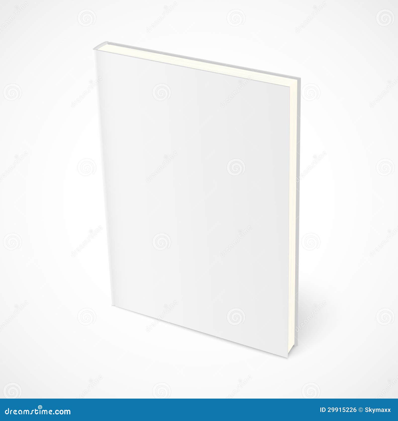 Empty Standing Book with White Cover Stock Vector - Illustration of ...
