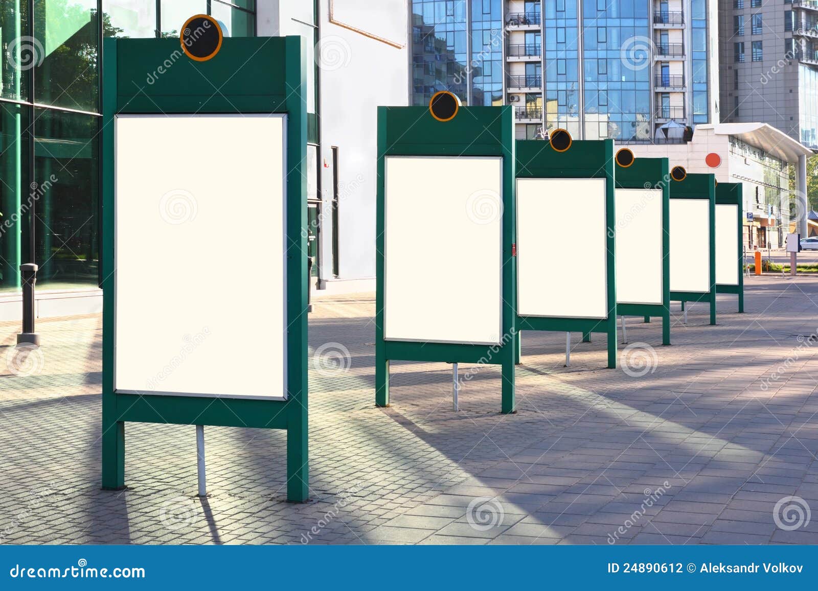 Empty Stands for Advertising Stock Photo - Image of light, sign: 24890612