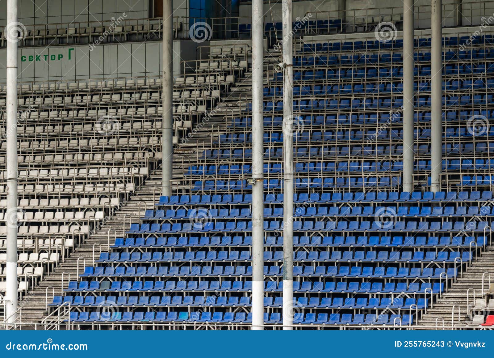 Empty Stands for Fans at the Stadium Stock Image - Image of pattern ...